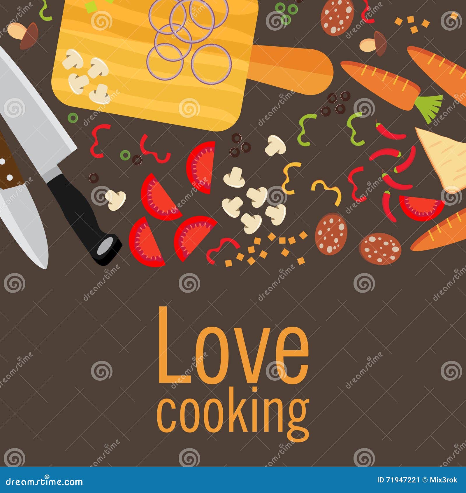 Cooking Poster Design. Vector Illustration Stock Vector - Illustration ...
