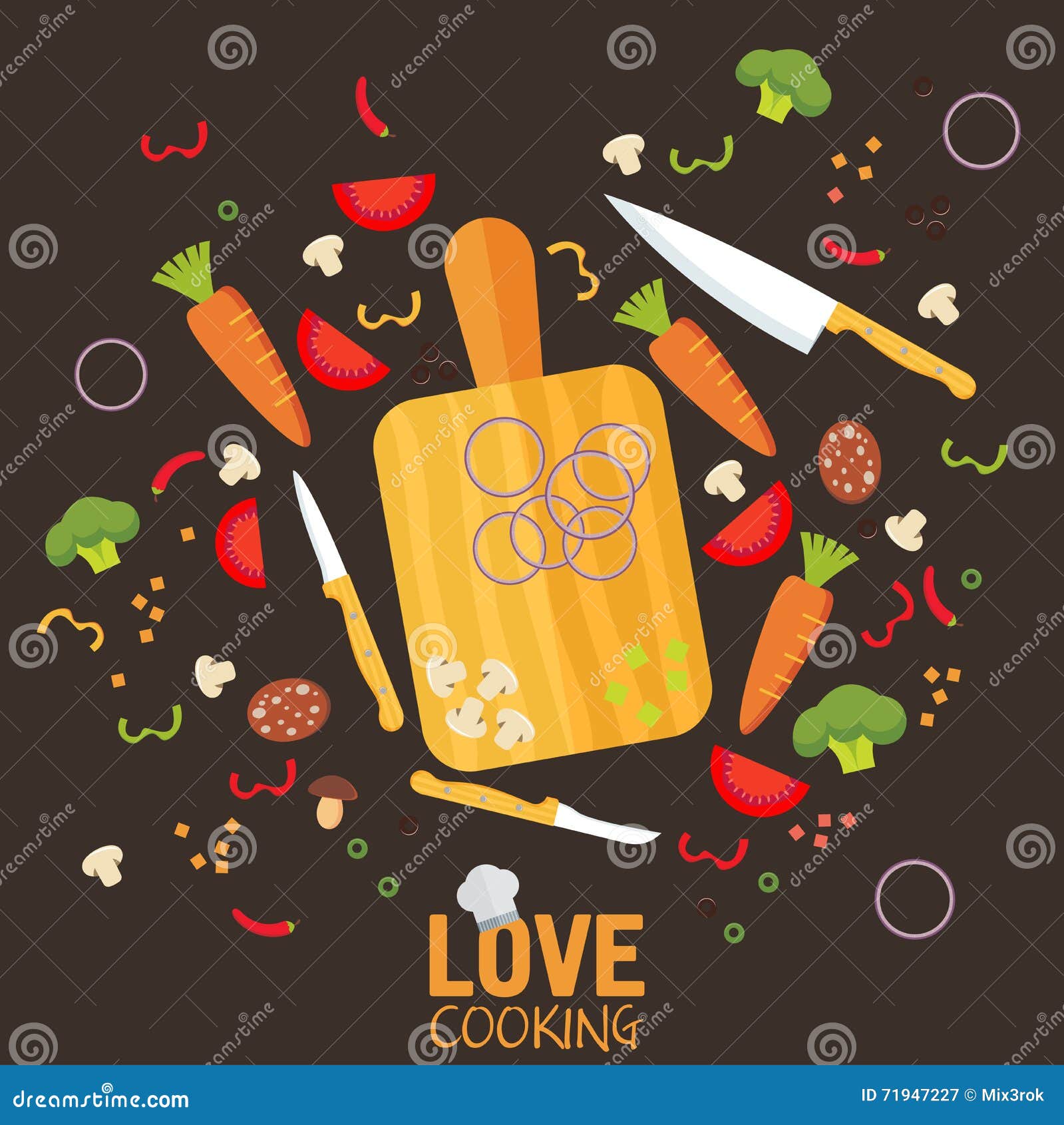 Cooking Poster Design. Vector Illustration Stock Vector - Illustration ...