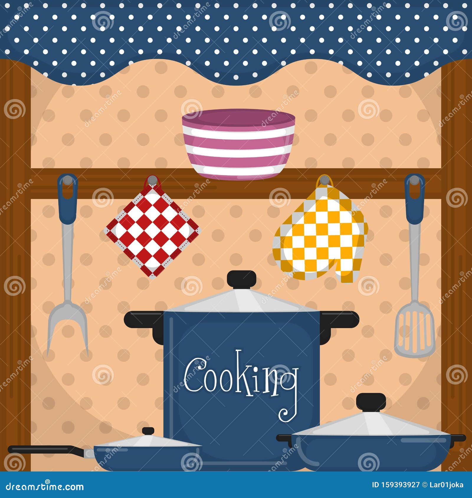 Cooking Poster Illustration Stock Vector - Illustration of kitchen ...