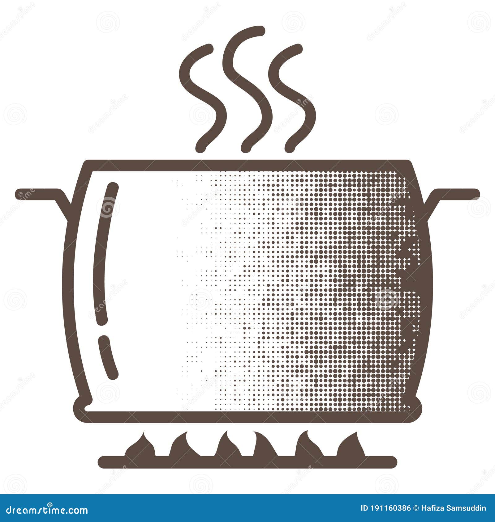 Cooking Pot on Burner. Vector Illustration Decorative Design Stock ...