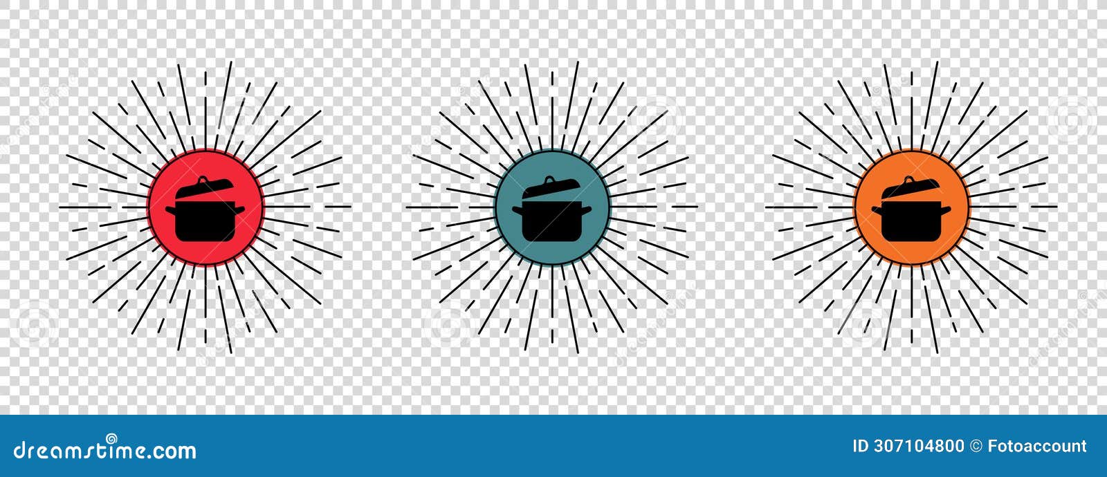 Cooking Pot Button Set - Vector Illustrations Isolated on Transparent ...