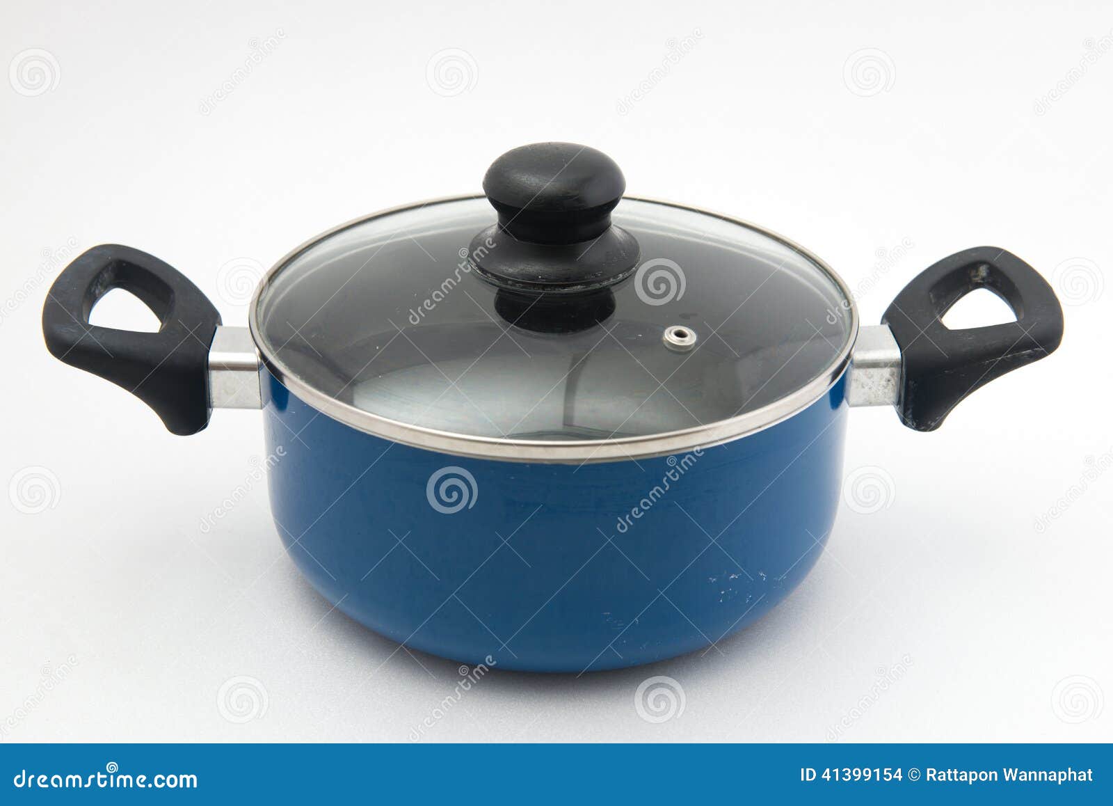 Cooking Pot with Cover on Isolated Background Stock Photo - Image of ...