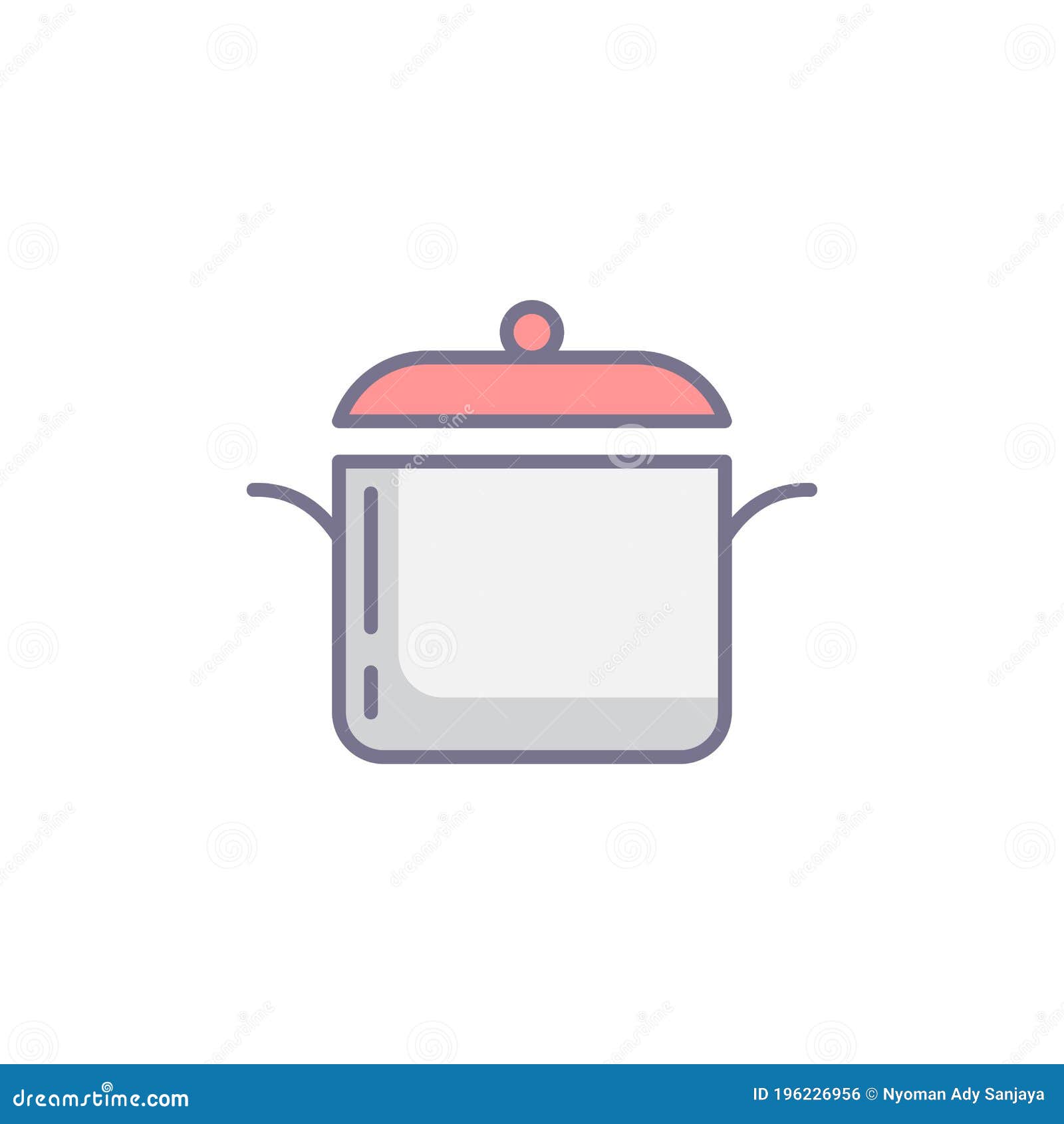Cooking Pot Cover Vector Icon Symbol Isolated on White Background Stock ...