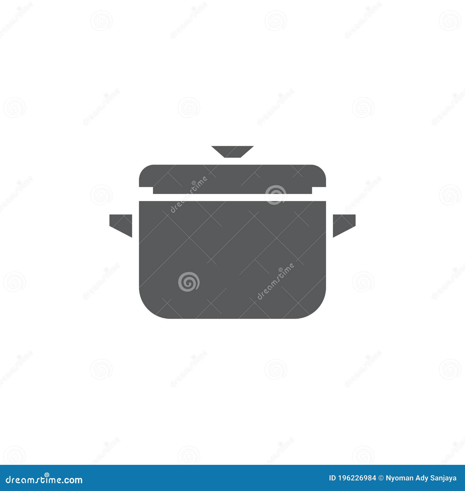 Cooking Pot Cover Vector Icon Symbol Isolated on White Background Stock ...