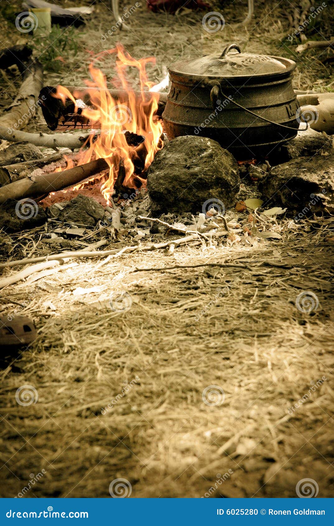 Cooking Pot On Fire Picture. Image: 6025280