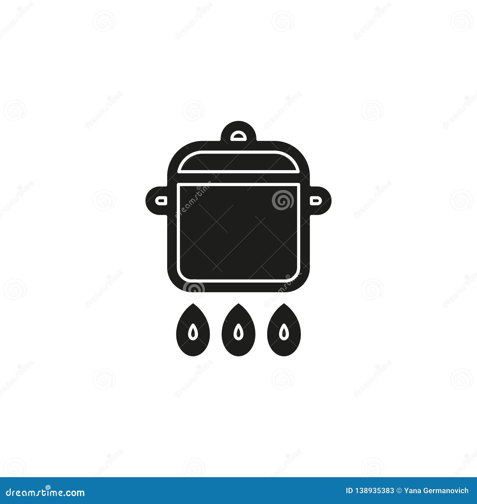 Cooking pot icon stock illustration. Illustration of saucepan - 138935383