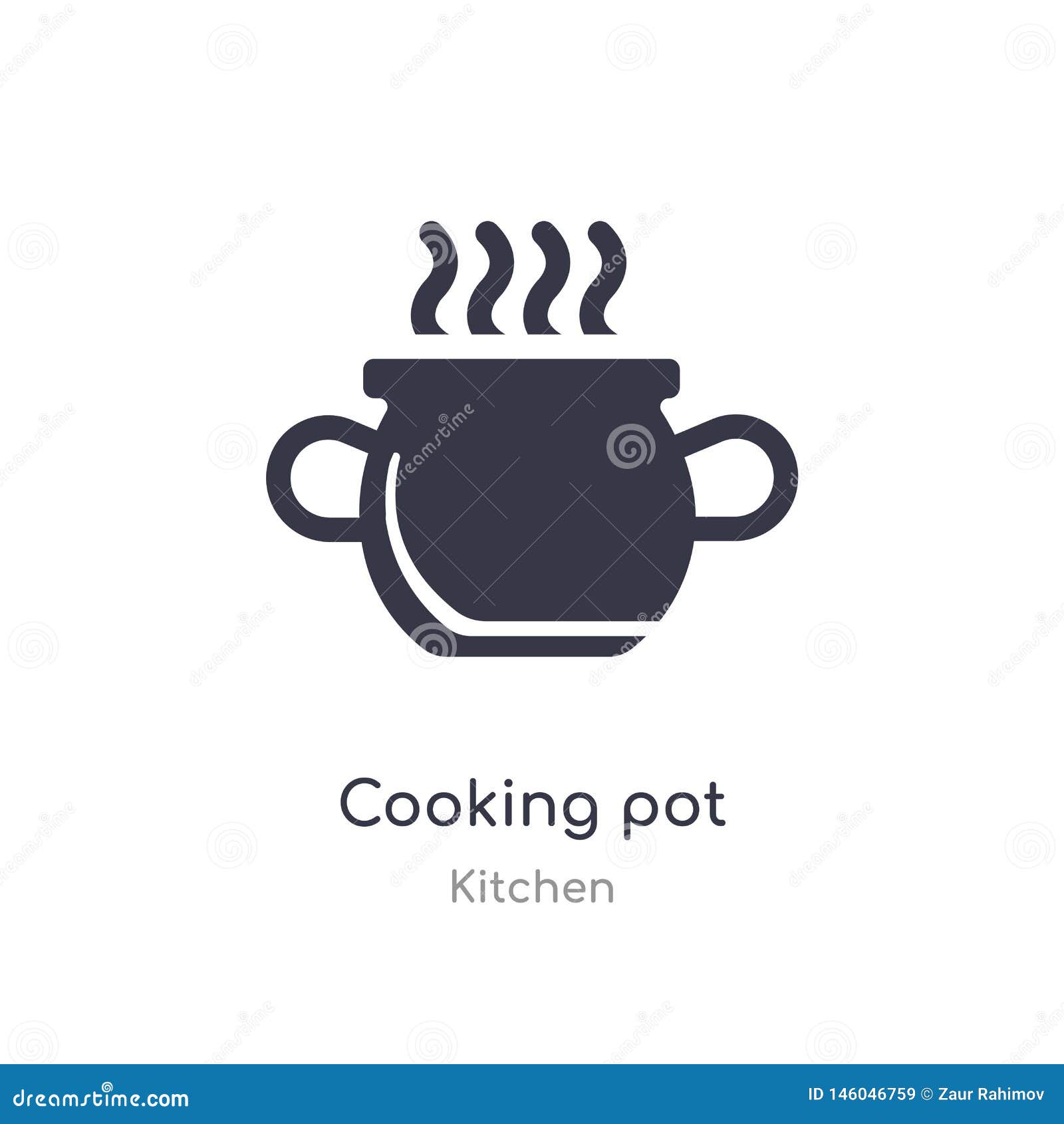 Cooking Pot Icon. Isolated Cooking Pot Icon Vector Illustration from ...