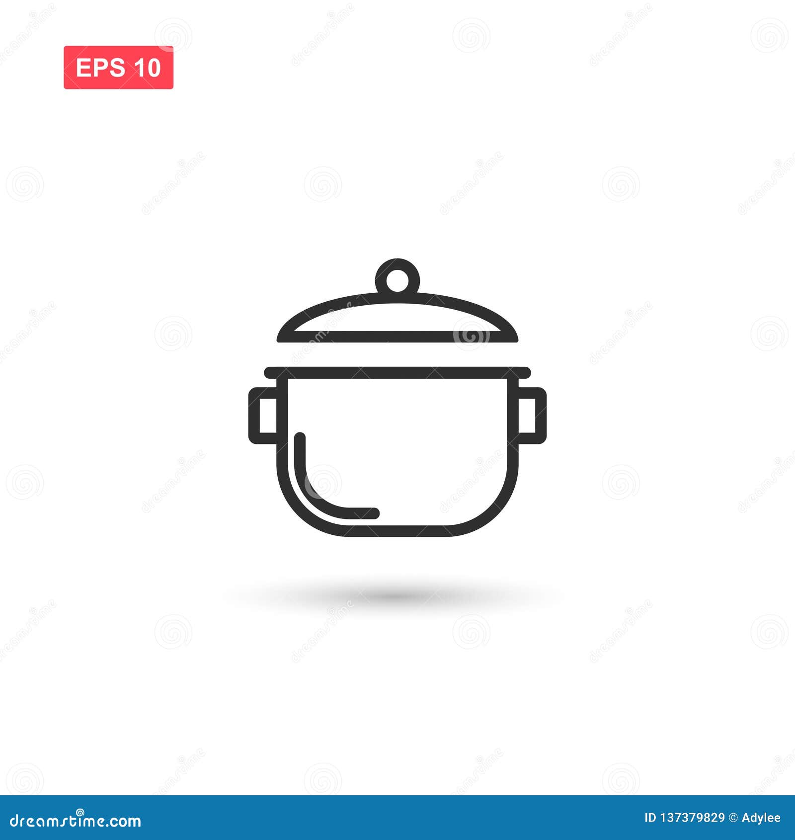 Cooking Pot Icon Vector Design Isolated 3 Stock Vector - Illustration ...