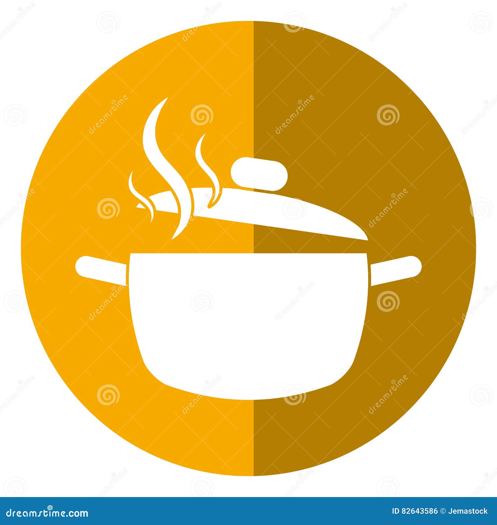Cooking Pot Kitchen Food Shadow Stock Vector - Illustration of ...