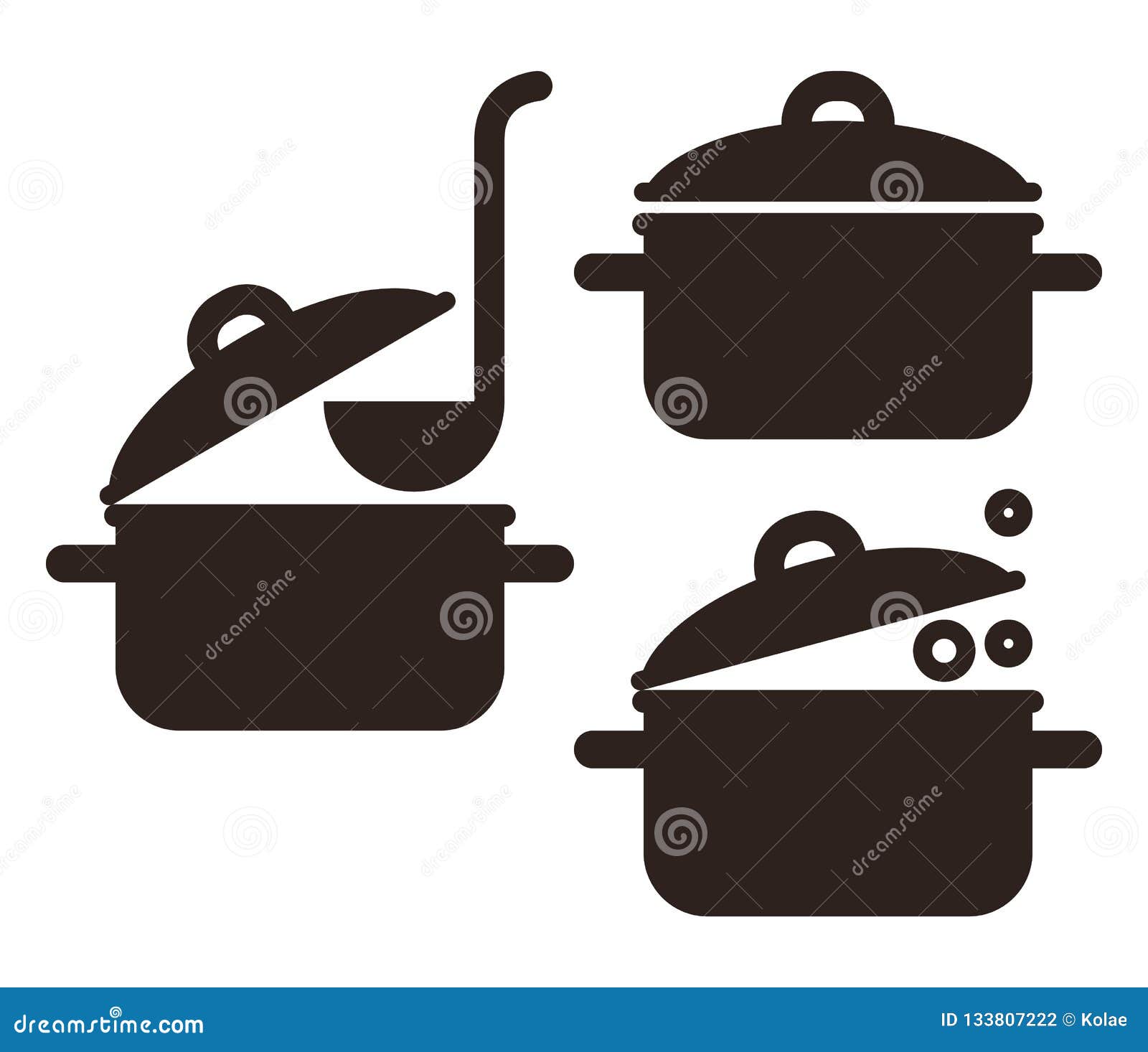 Cooking Pot Set Vector Illustration | CartoonDealer.com #133807222