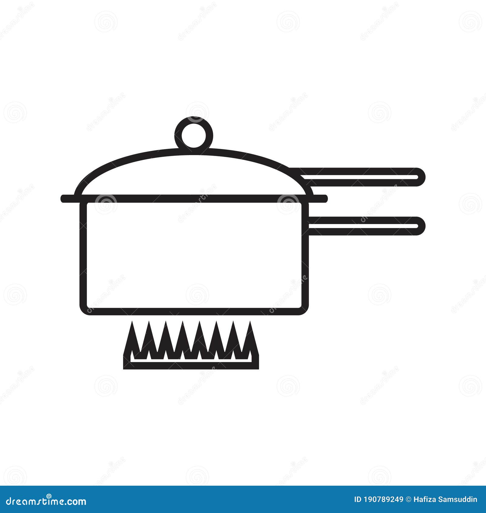 Cooking Pot on Stove. Vector Illustration Decorative Design Stock ...