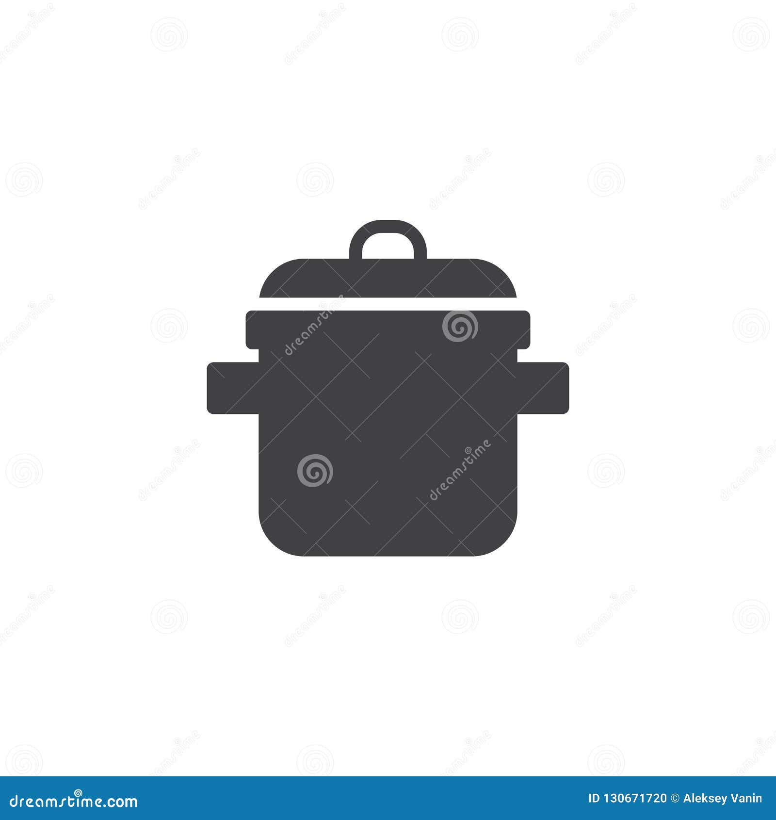 Cooking pot vector icon stock vector. Illustration of vector - 130671720