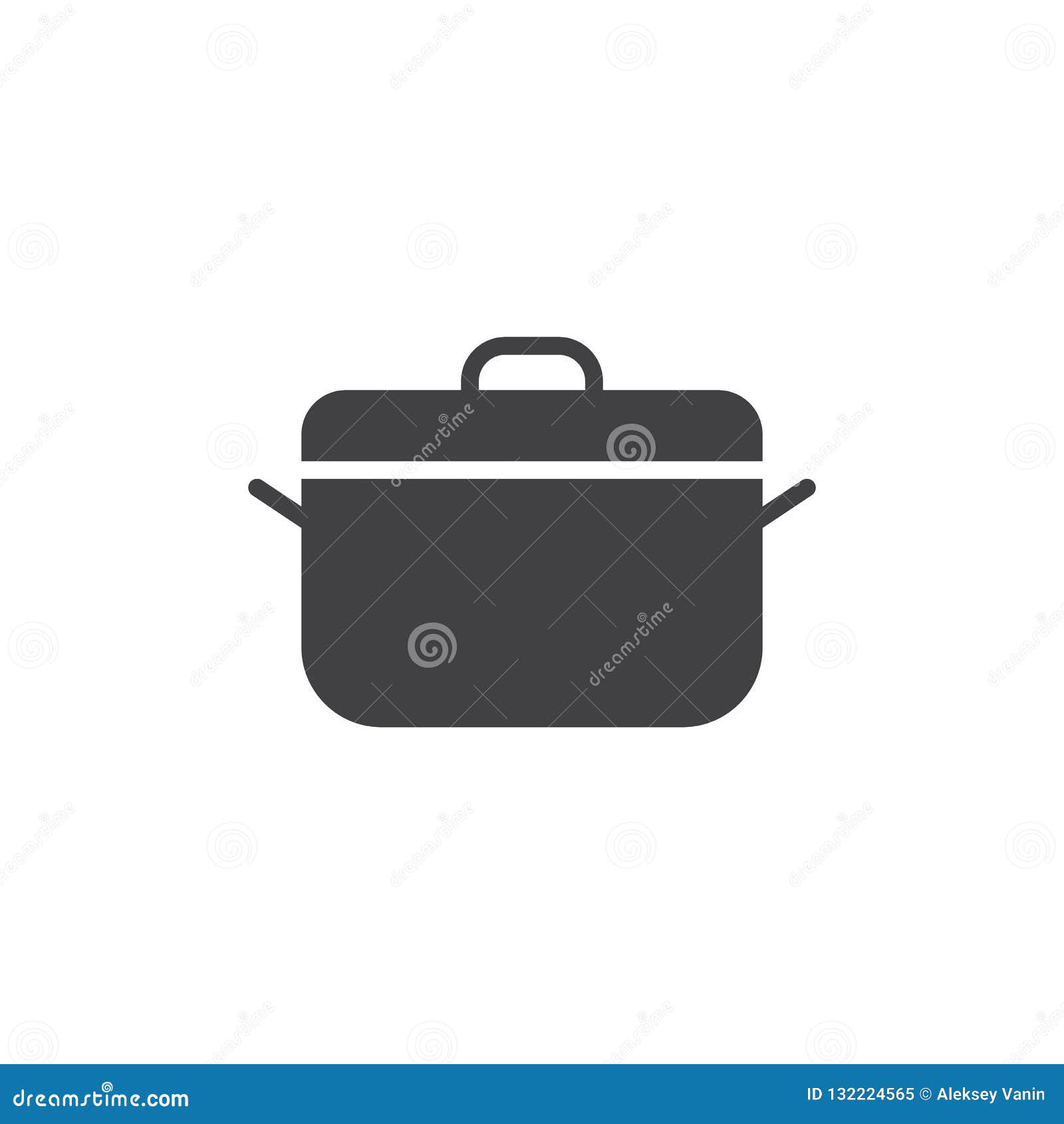 Cooking pot vector icon stock vector. Illustration of solid - 132224565