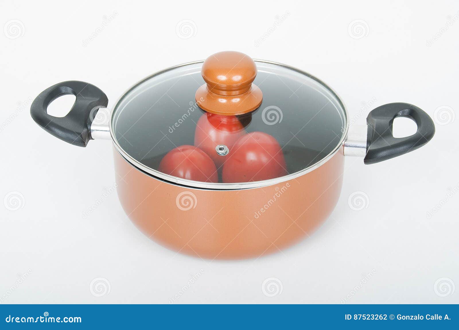 Cooking Pot on White Background Stock Photo - Image of background ...