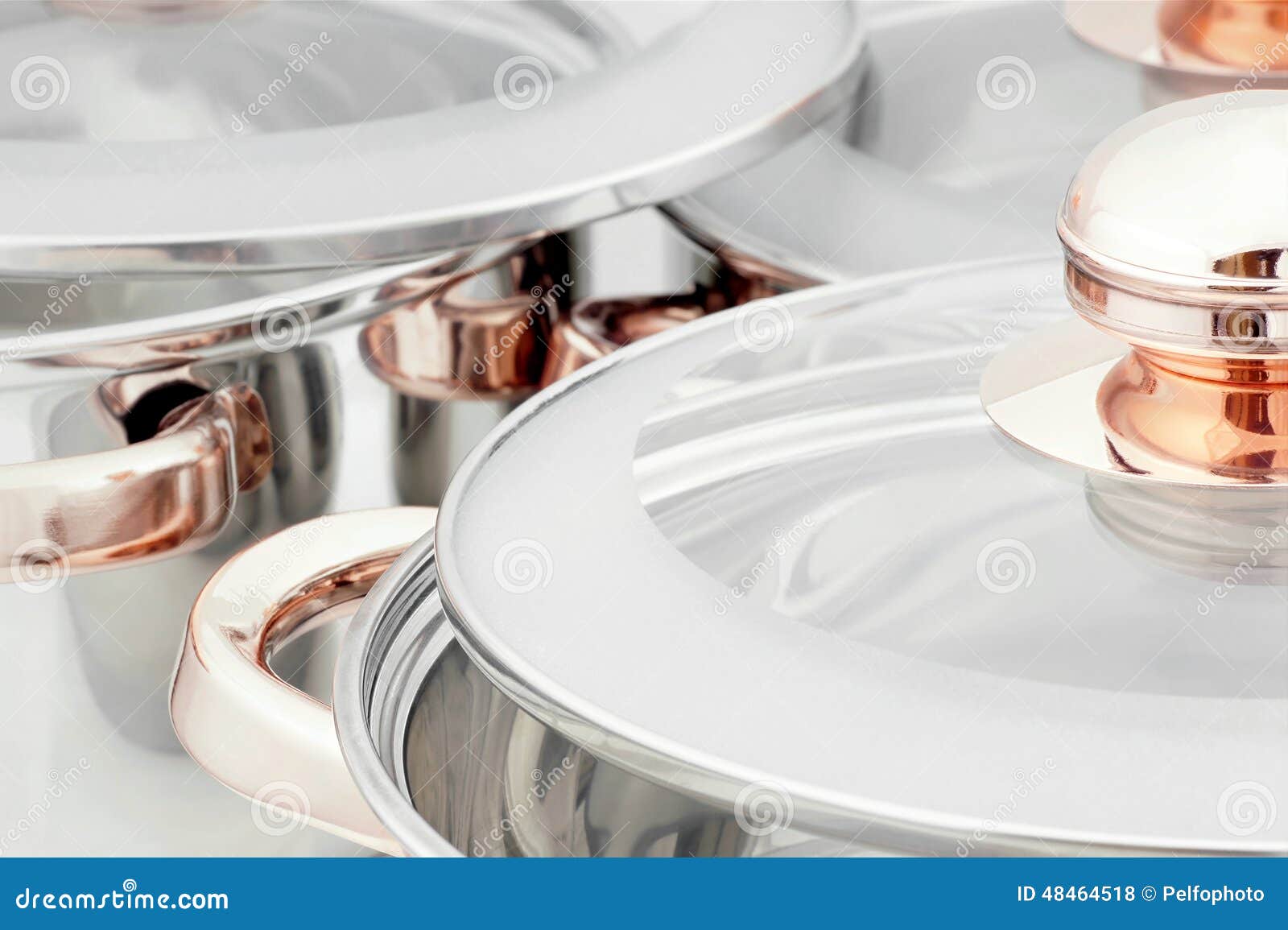 Cooking pots. stock photo. Image of equipments, glossy - 48464518