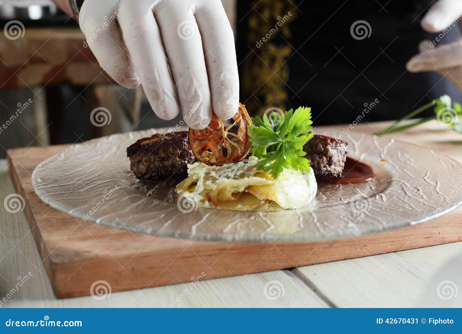 Cooking Process on a Kitchen Stock Image - Image of knife, people: 42670431