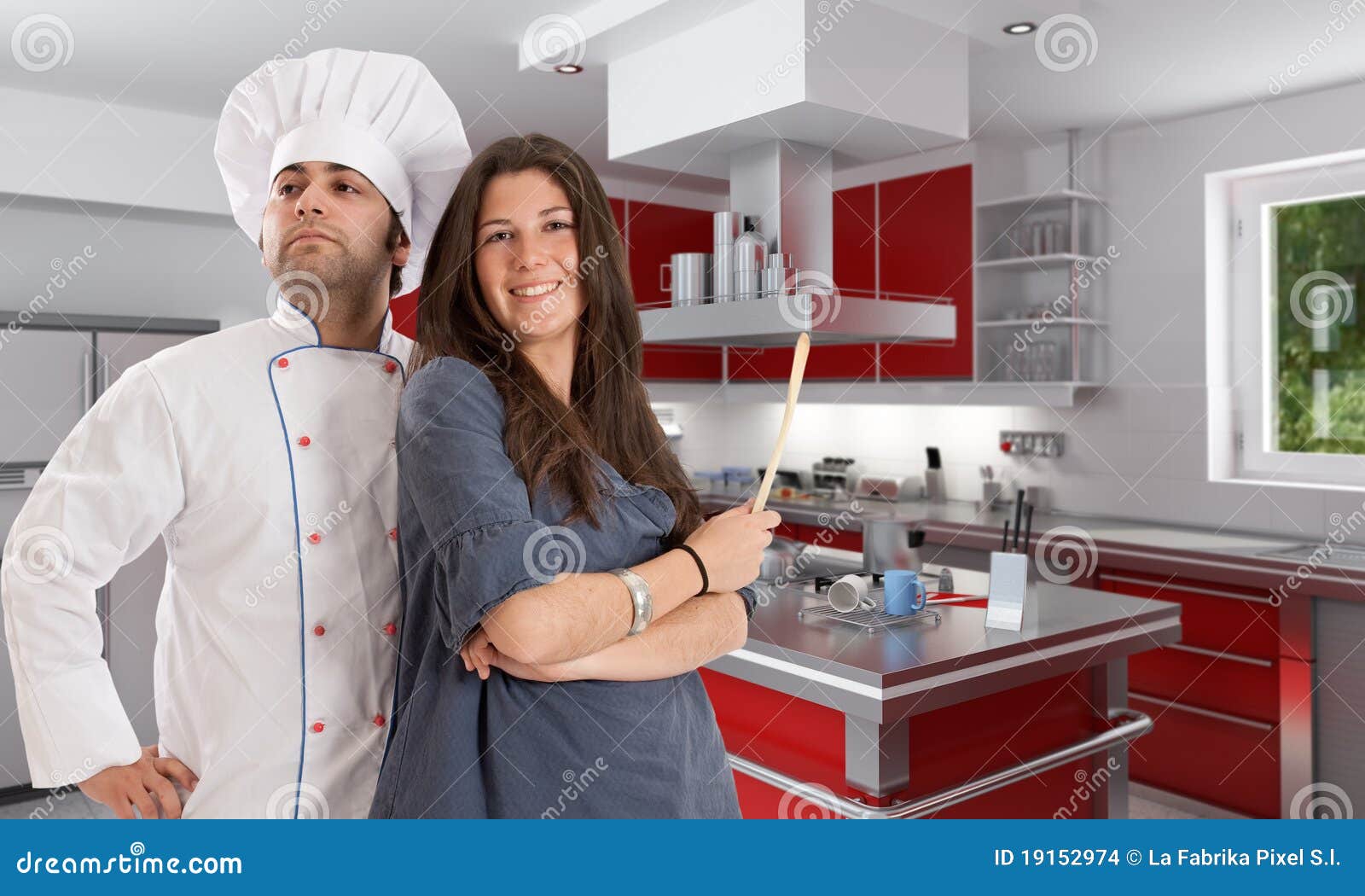 Cooking with a Professional Chef Stock Photo - Image of rendering ...