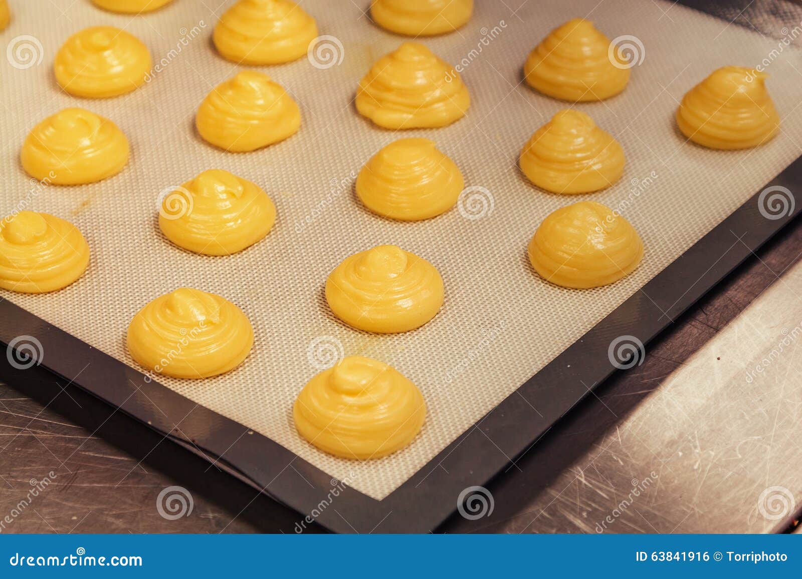 Cooking profiteroles stock photo. Image of croquembouche - 63841916