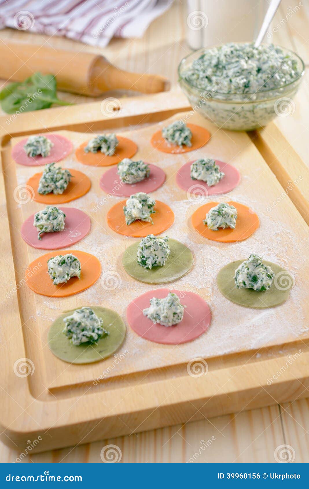 Cooking ravioli stock photo. Image of ricotta, food, wooden - 39960156