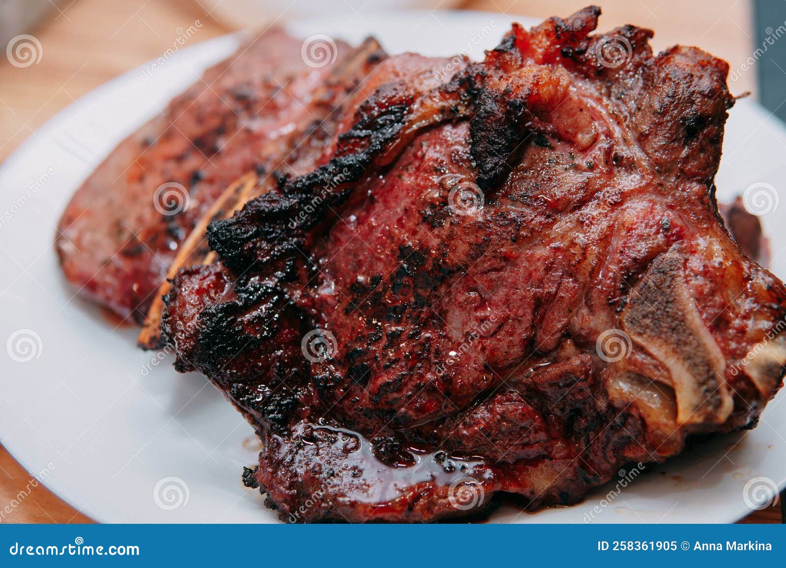 Cooking Ribeye Steaks and Meat Rolls in the Cooking Class. Sliced Meat ...