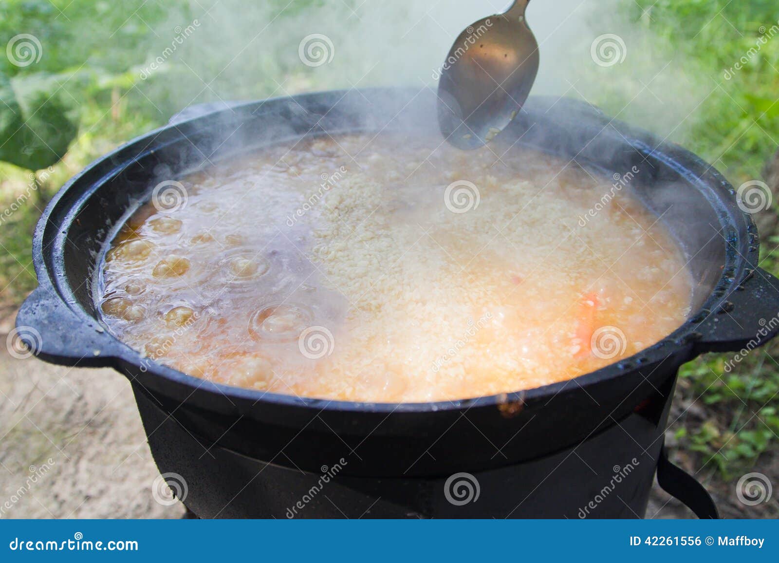 Cooking rice from Russia stock photo. Image of paprika - 42261556