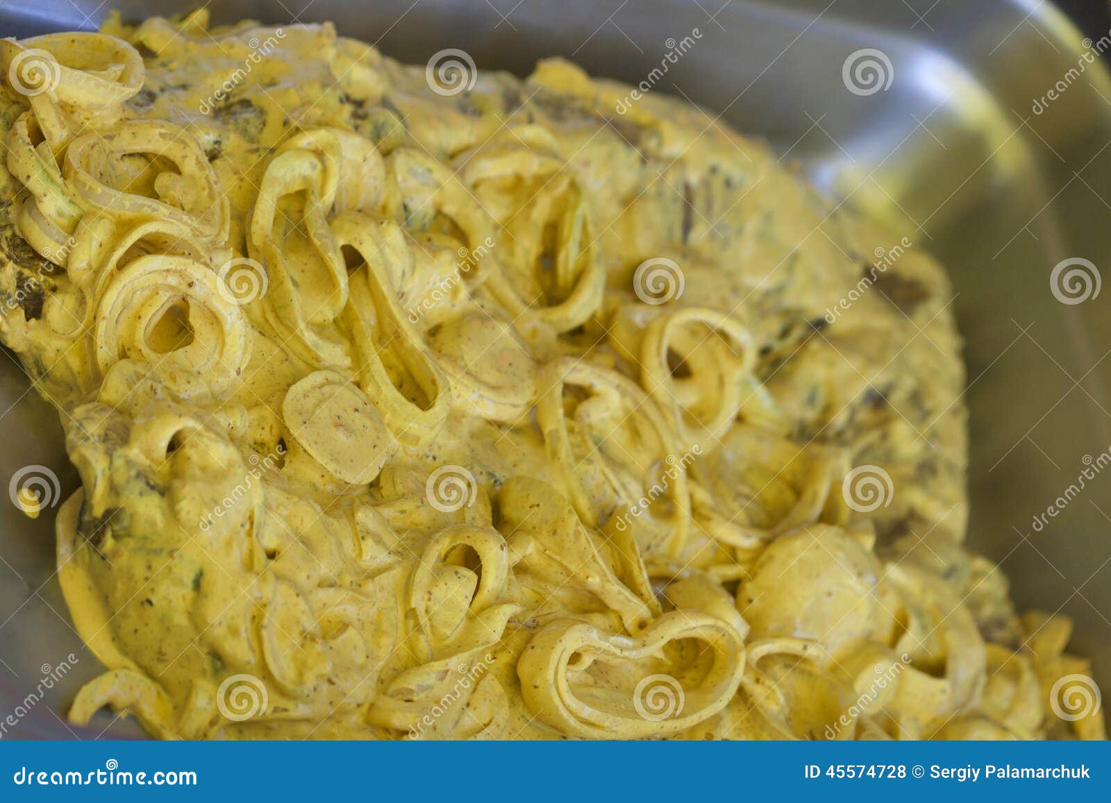 Cooking River Fish with Onion and Sauce Stock Photo - Image of meal ...