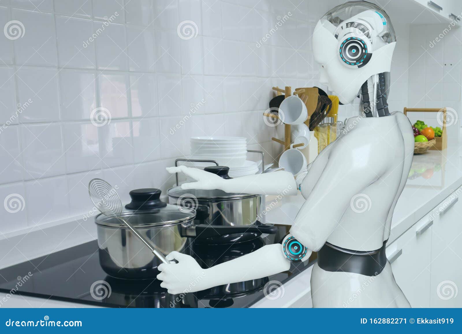 Cooking Robot Artificial Intelligence To Cook Food in Futuristic ... Cooking Robot Artificial Intelligence To Cook Food in Futuristic ...