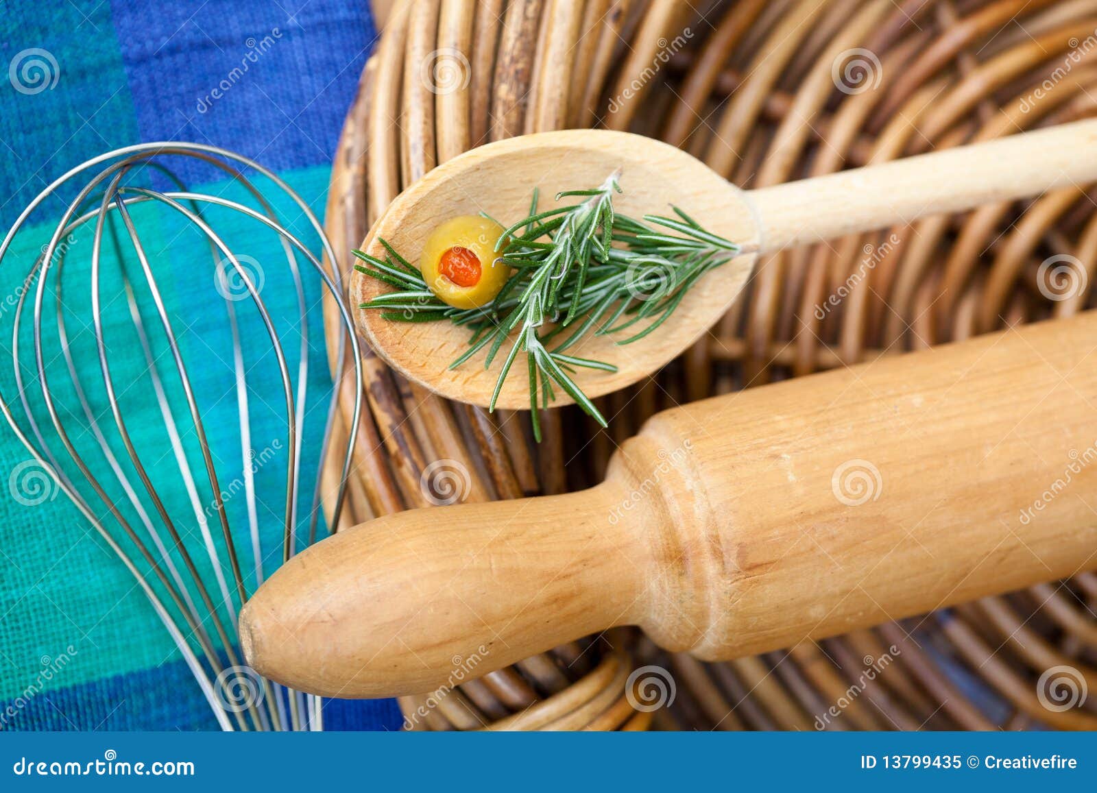 Cooking - Rolling Pin and Wooden Spoon Stock Image - Image of spoon ...