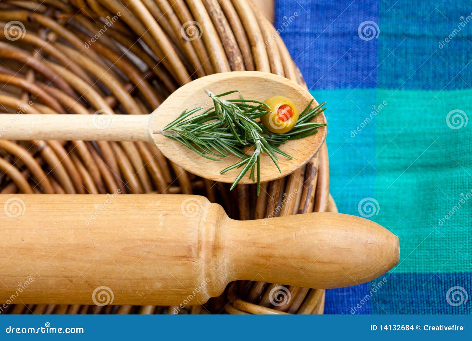 Cooking - Rolling Pin and Wooden Spoon Stock Photo - Image of rolling ...