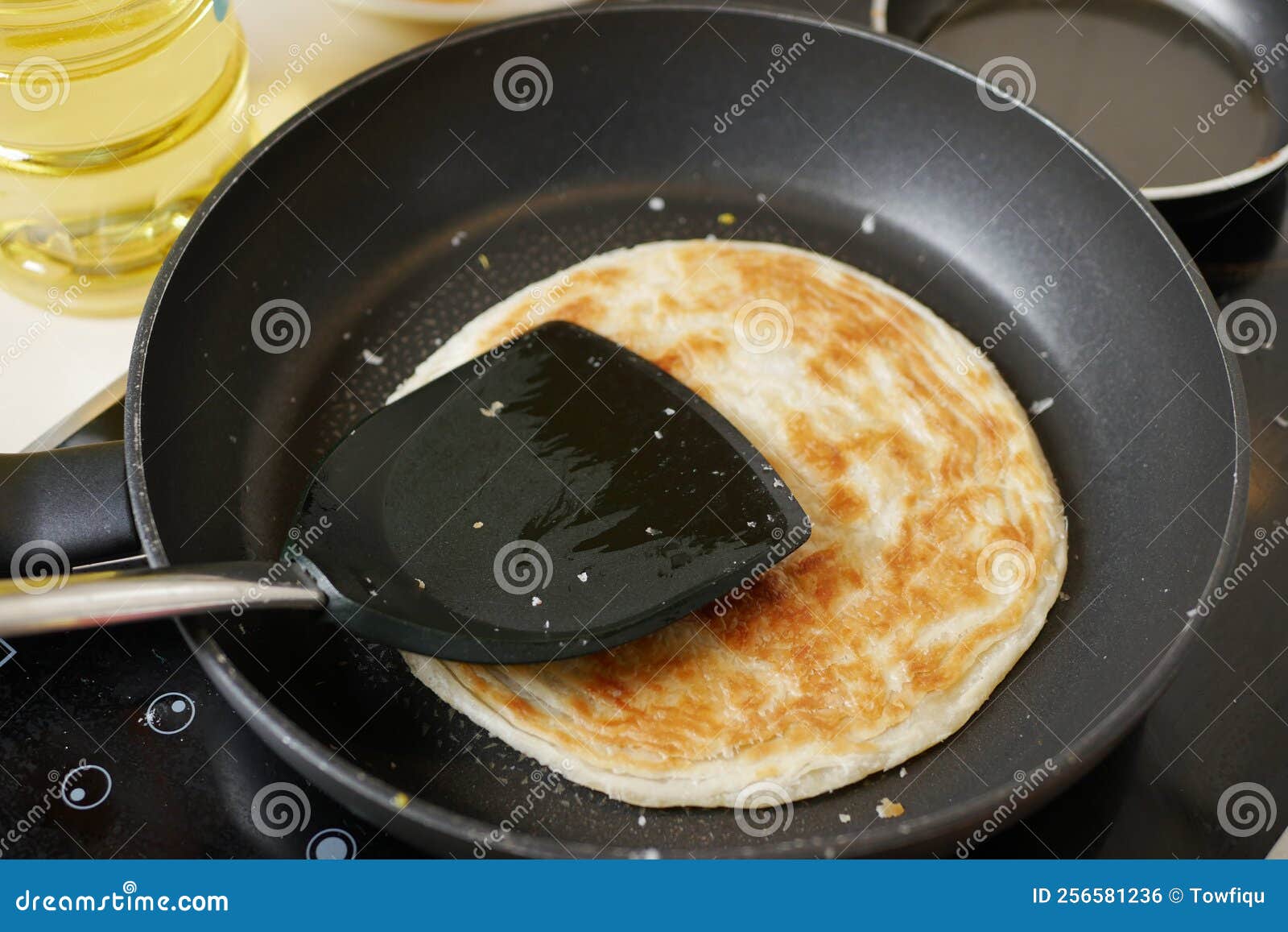 Cooking Roti Chapati on a Big Cooking Pan Stock Photo - Image of tasty ...