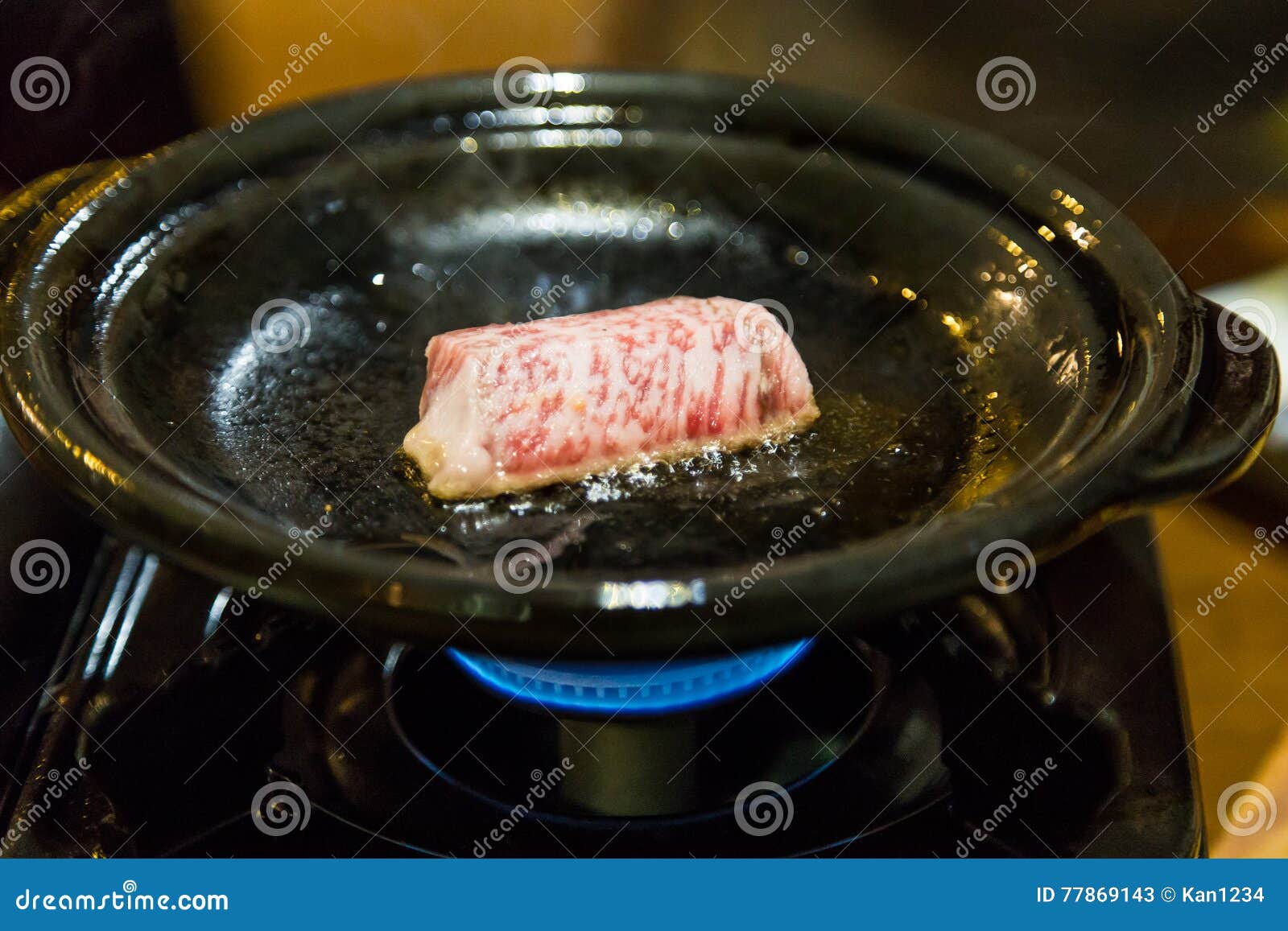 Cooking Saga beef steak stock image. Image of dish, meat - 77869143