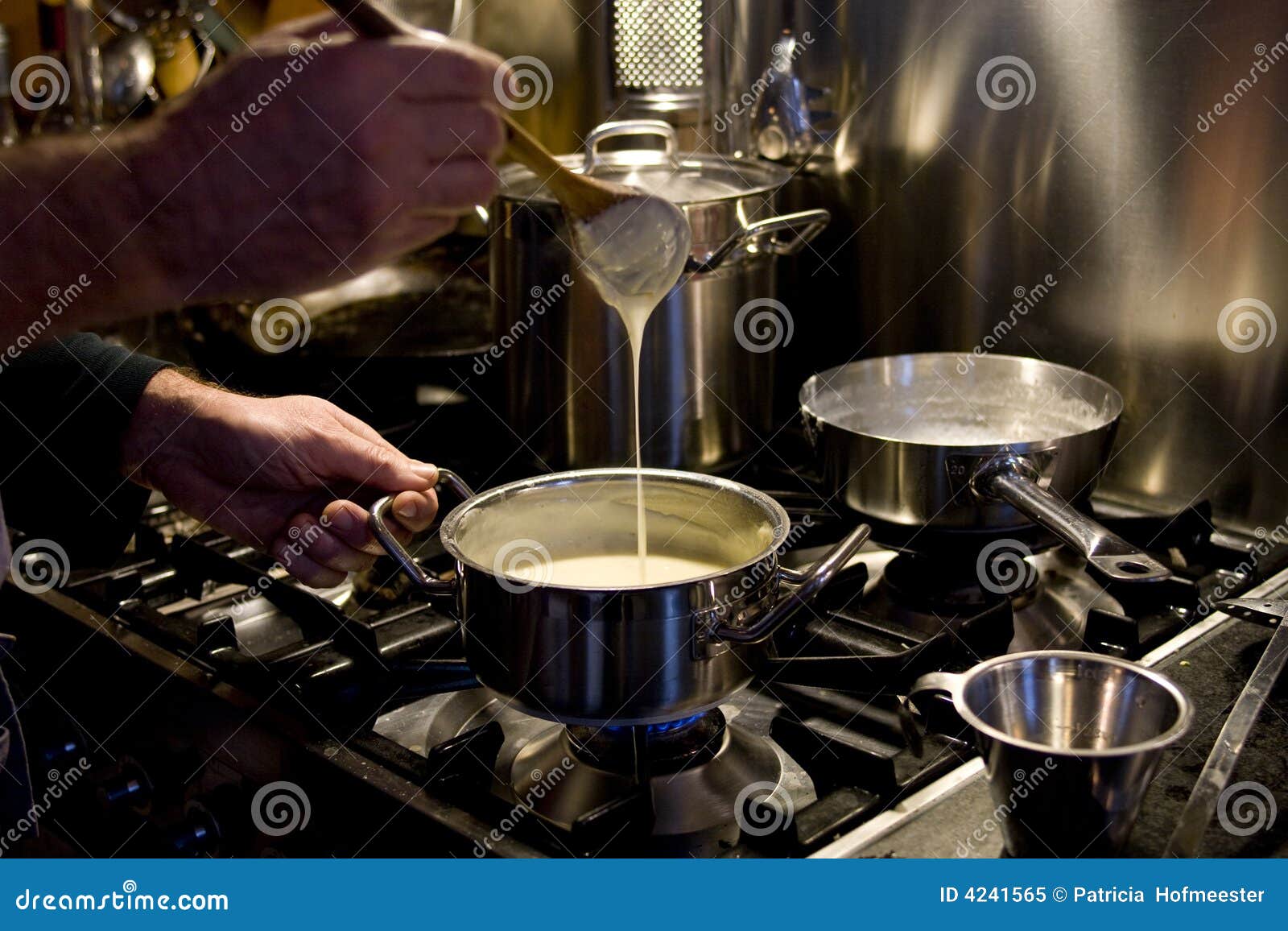 Cooking a sauce stock image. Image of stove, preparing - 4241565
