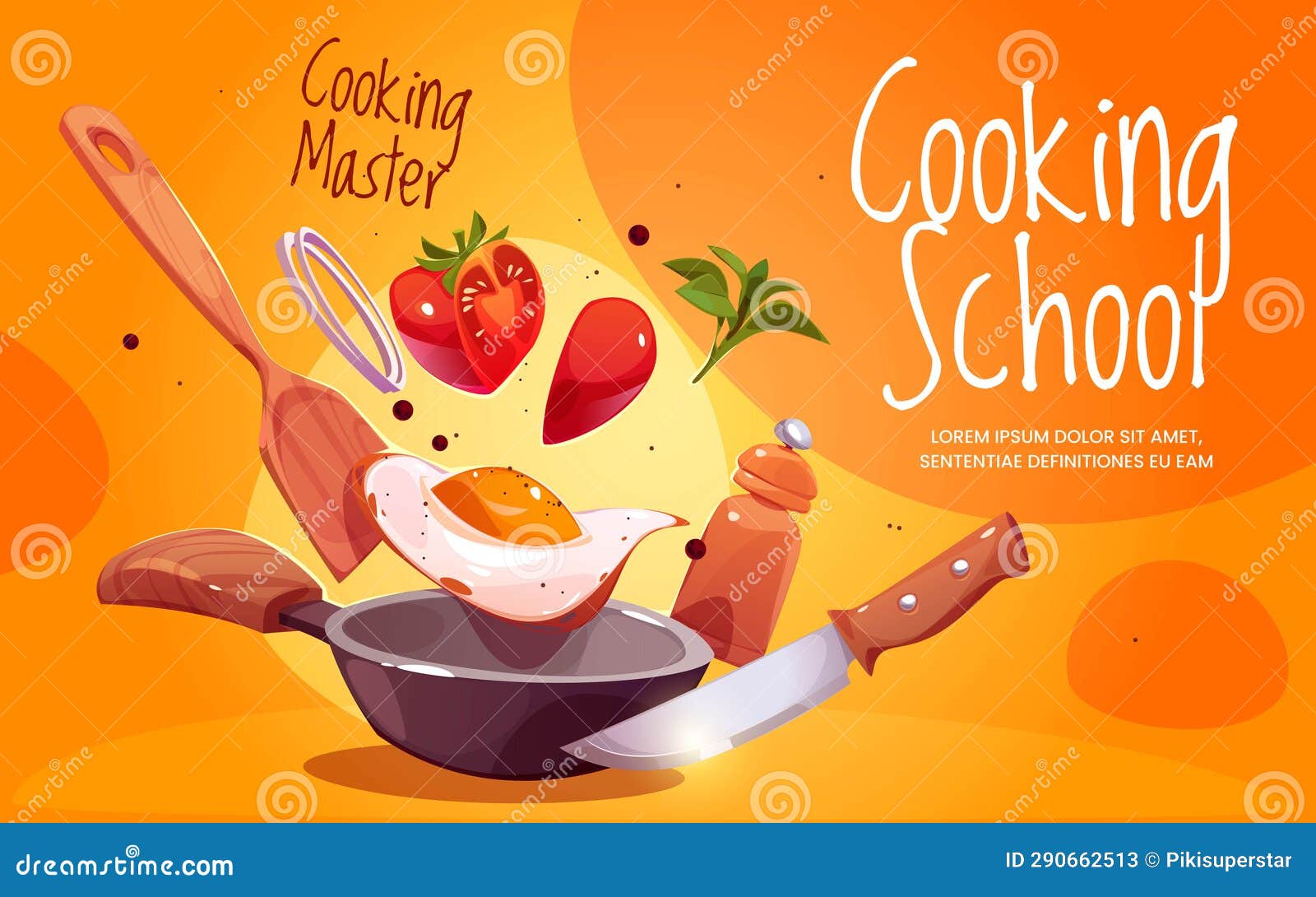 Cooking School Banner Vector Design Illustration Stock Vector ...