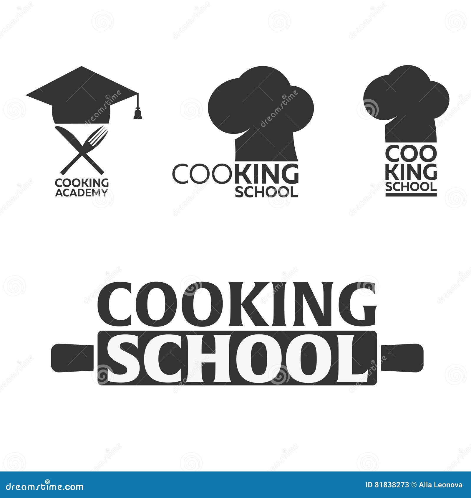 Cooking School Logo. Cooking Academy. Vector Illustration. Stock ...