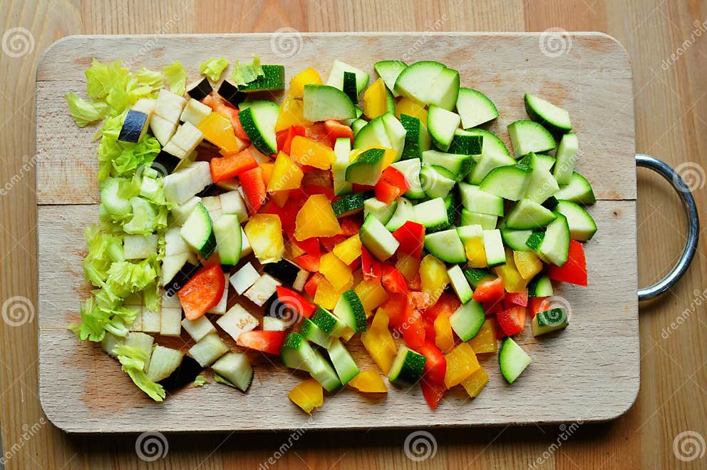 Home Cooking from Scratch Concept with Vegetables on a Wooden Board ...