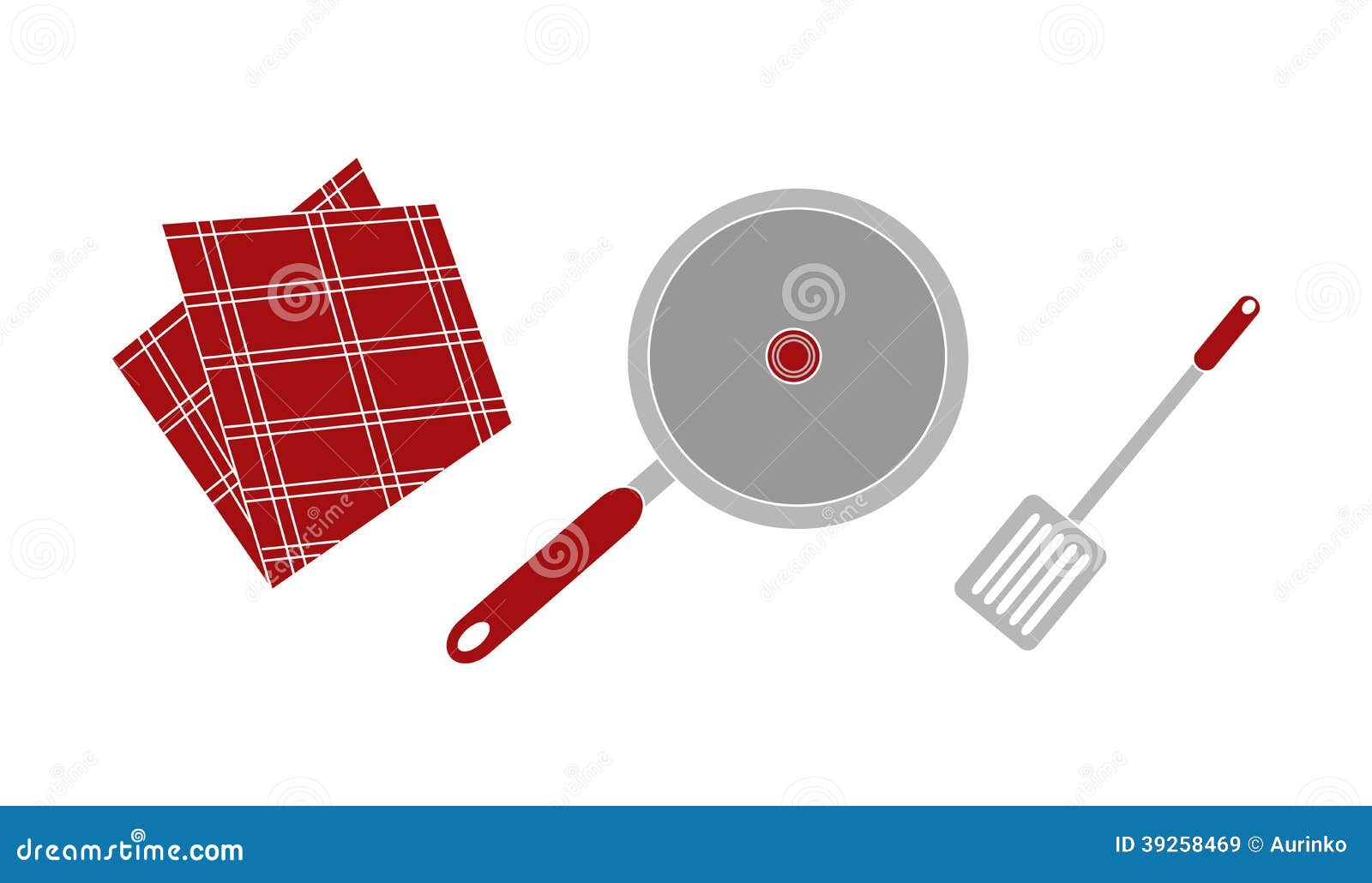 Cooking set stock vector. Illustration of cuisine, checkered - 39258469