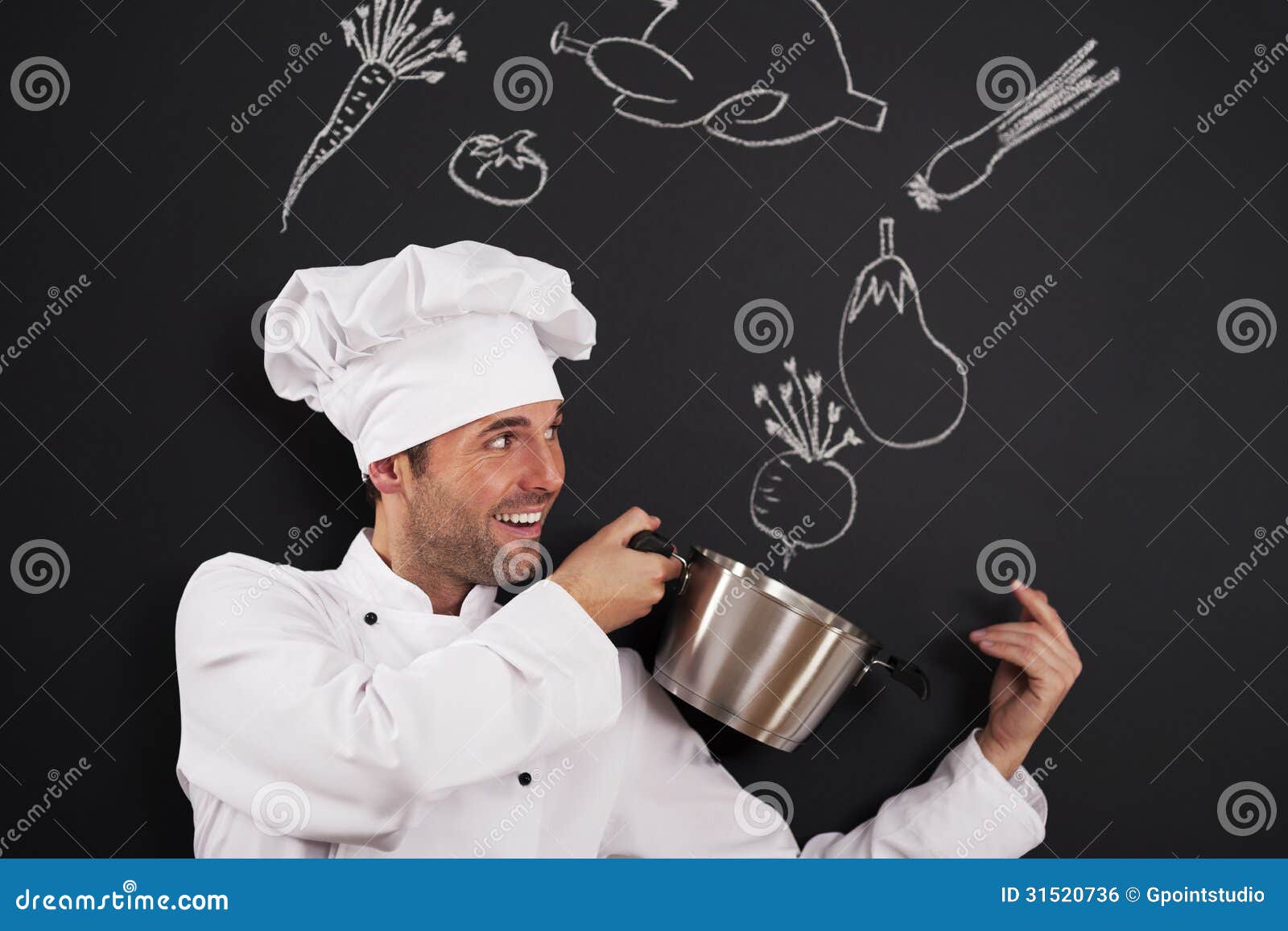 Cooking something stock photo. Image of catching, drawing - 31520736