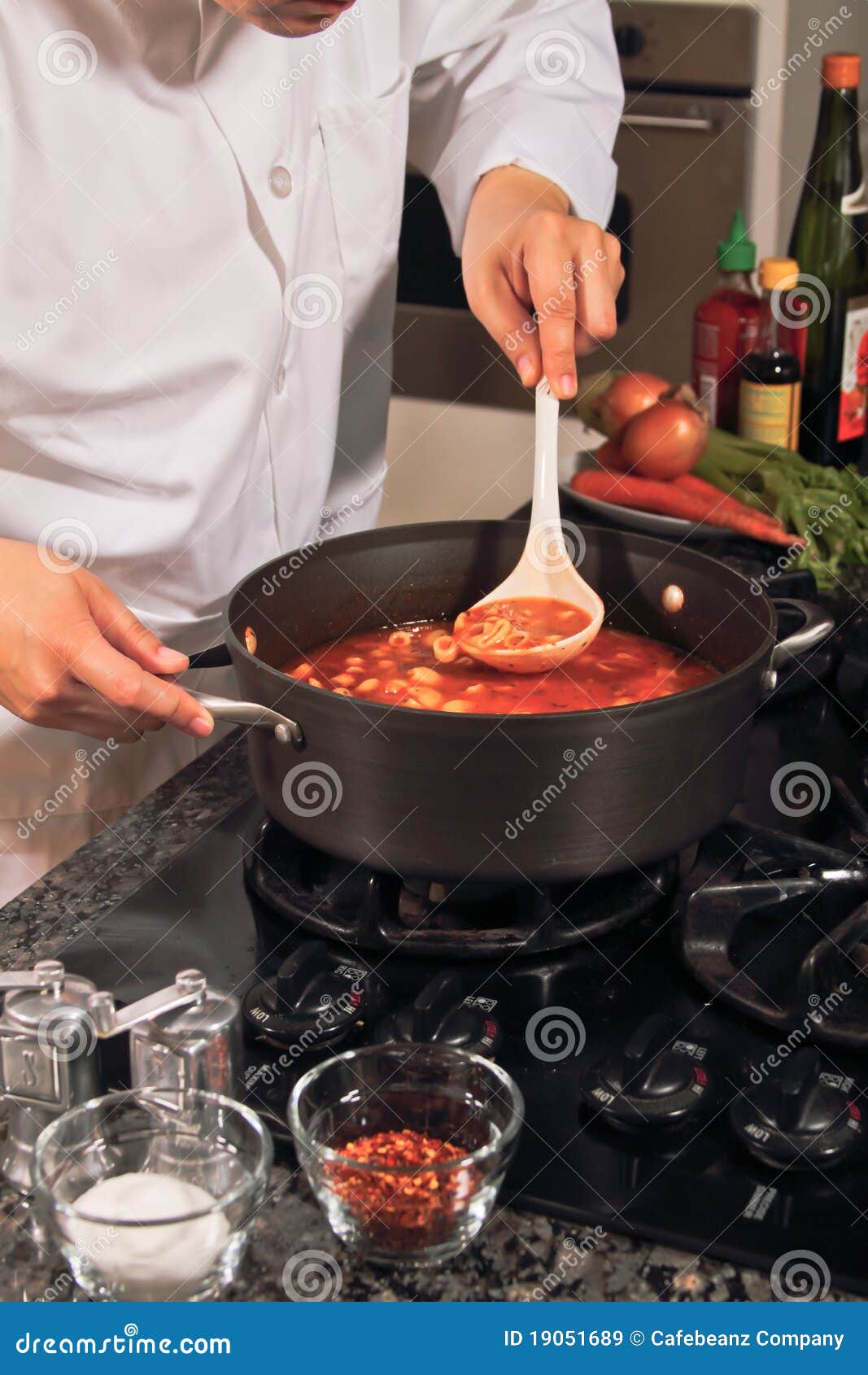 Cooking Soup stock image. Image of food, soup, shadow - 19051689
