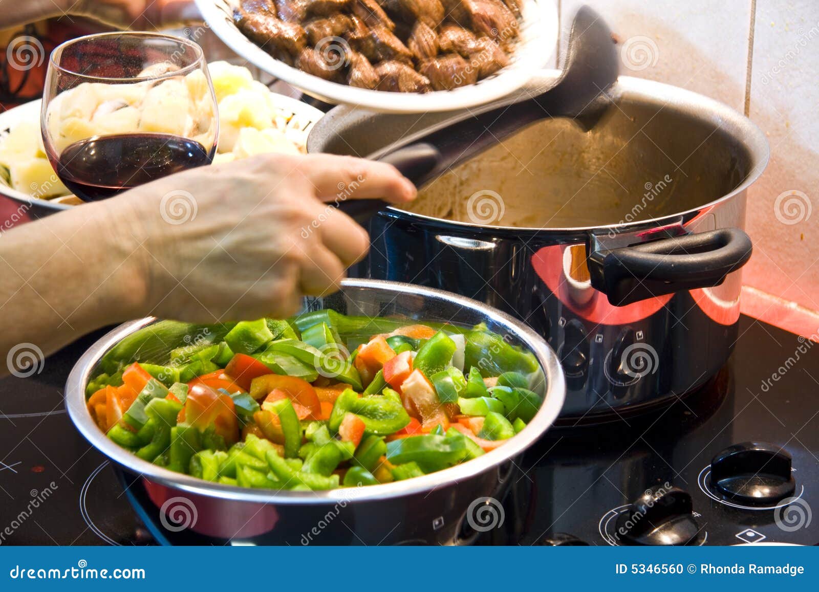 Cooking soup stock photo. Image of ingredient, spoon, close - 5346560
