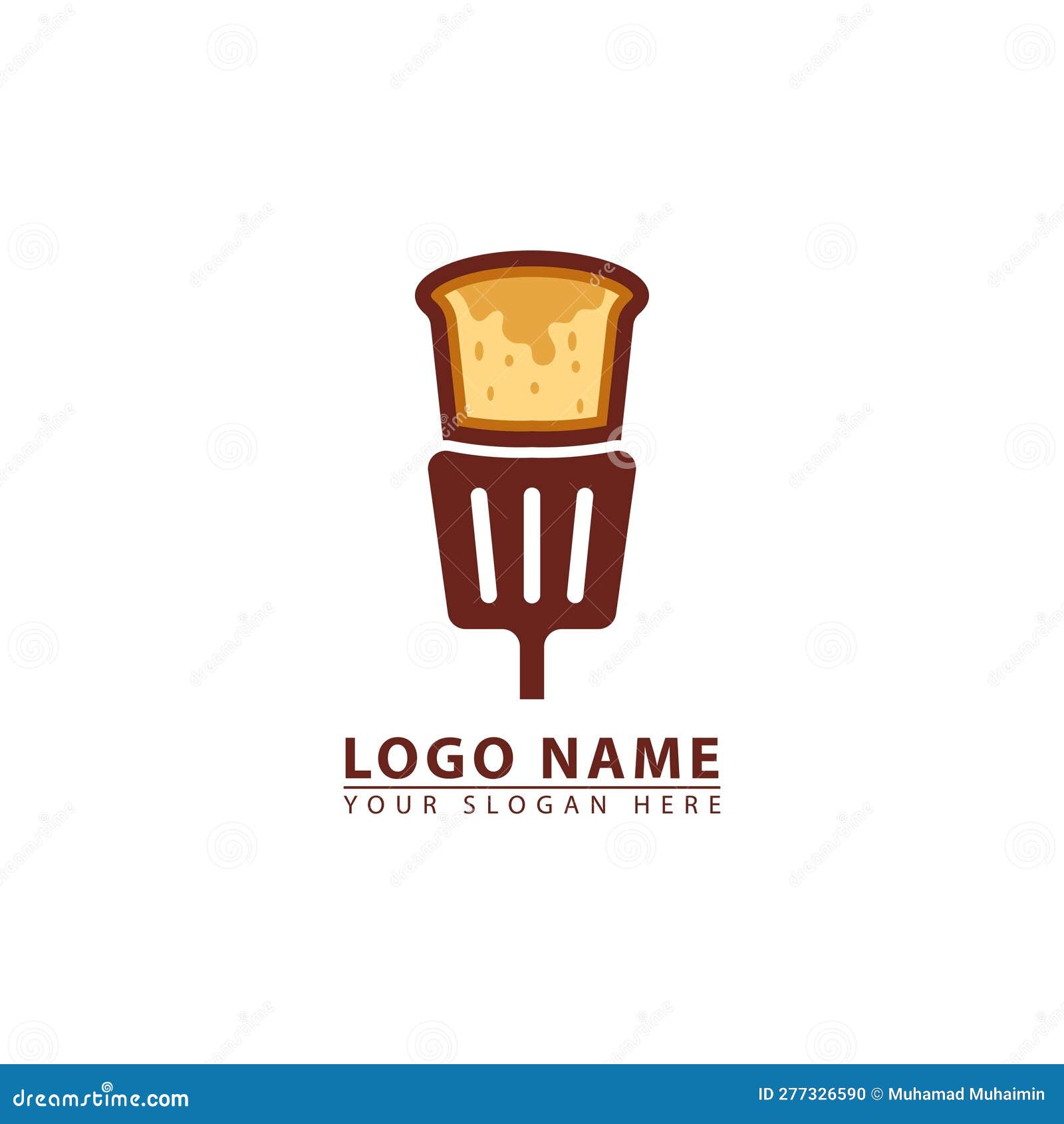Cooking Spoon and Bread Vector Logo Icon Stock Vector - Illustration of ...