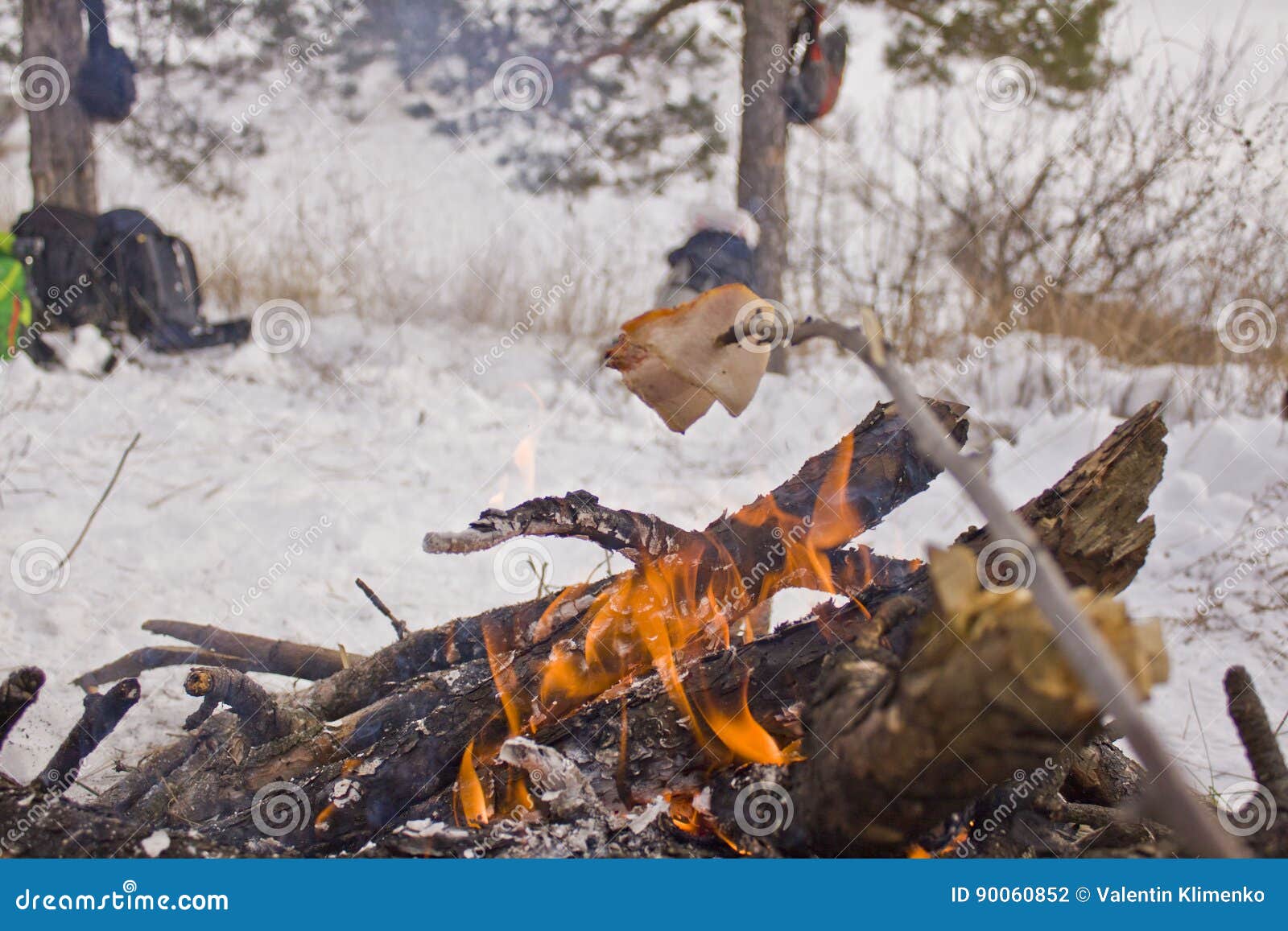 Cooking at the stake stock photo. Image of barbecue, vacations - 90060852