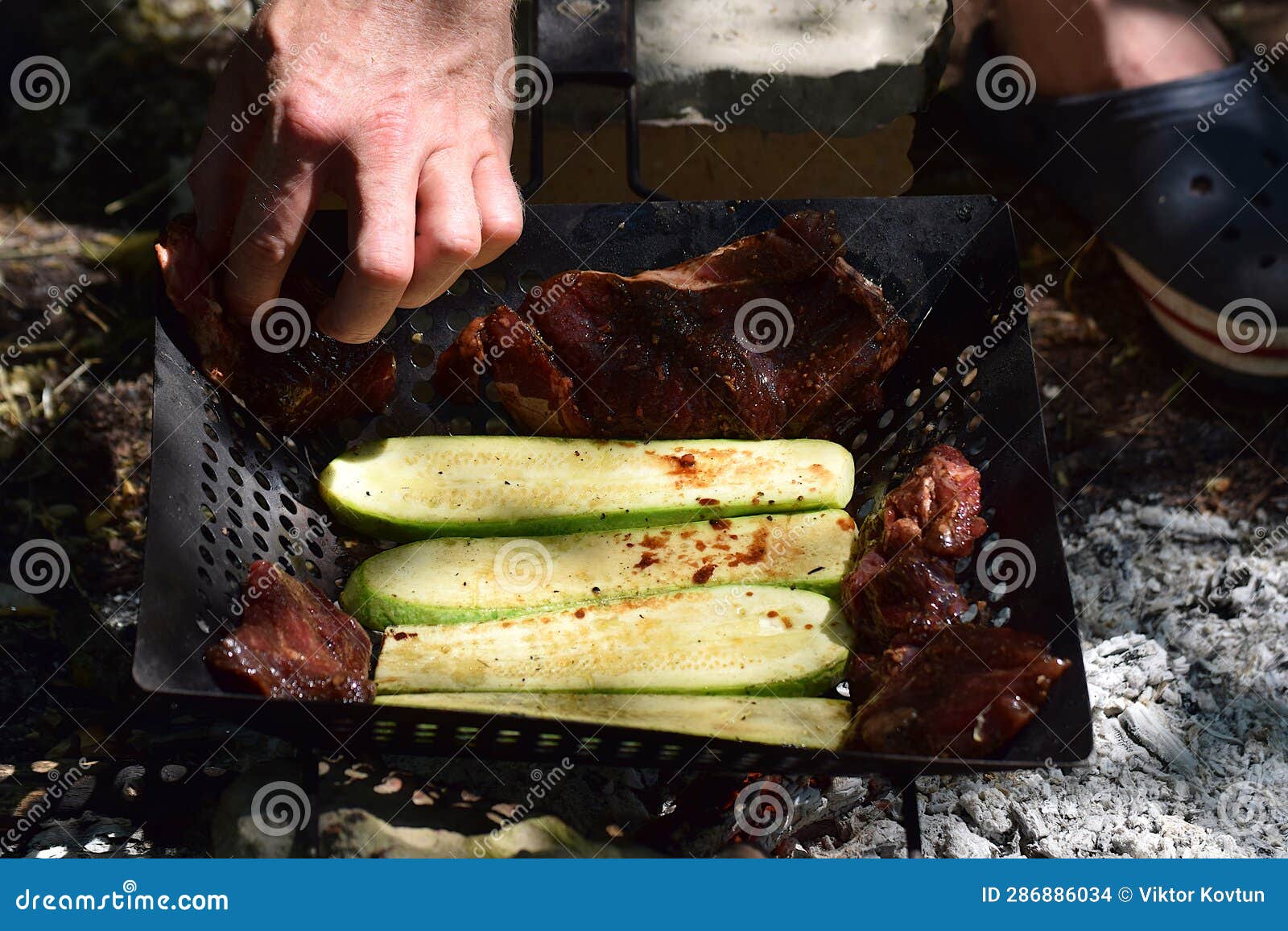 Cooking Steaks In A Frying Pan. Cooking Beef In A Cooking Master Class ...