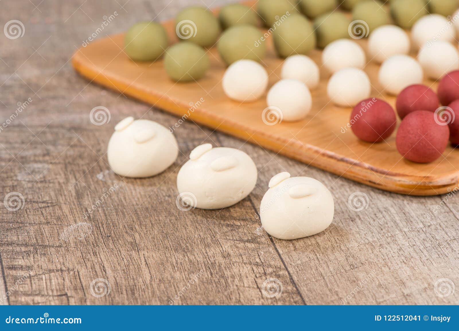 The Cooking Step of Making Japanese Dango Dessert Stock Image - Image ...