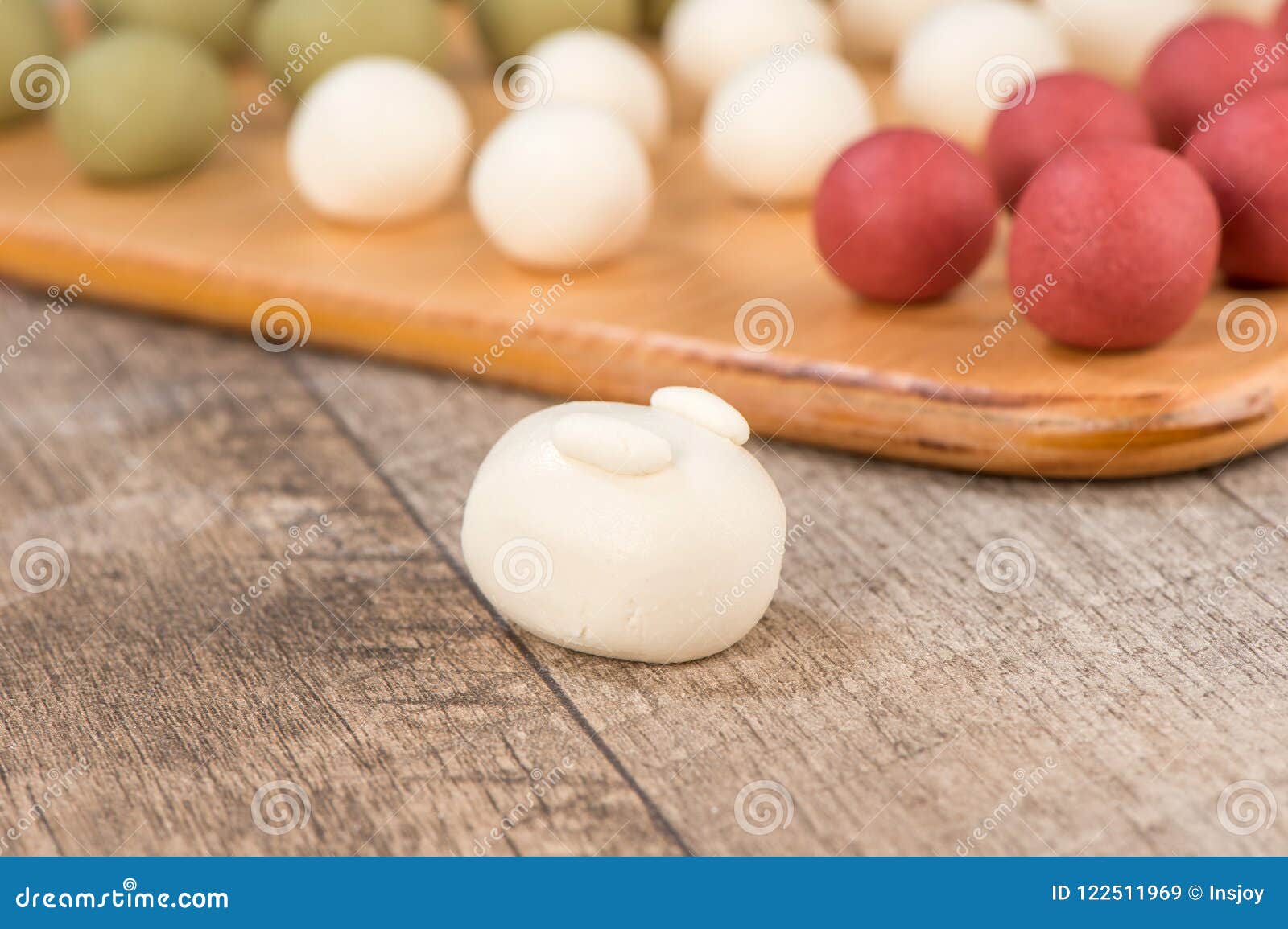 The Cooking Step of Making Japanese Dango Dessert with 3 Different ...