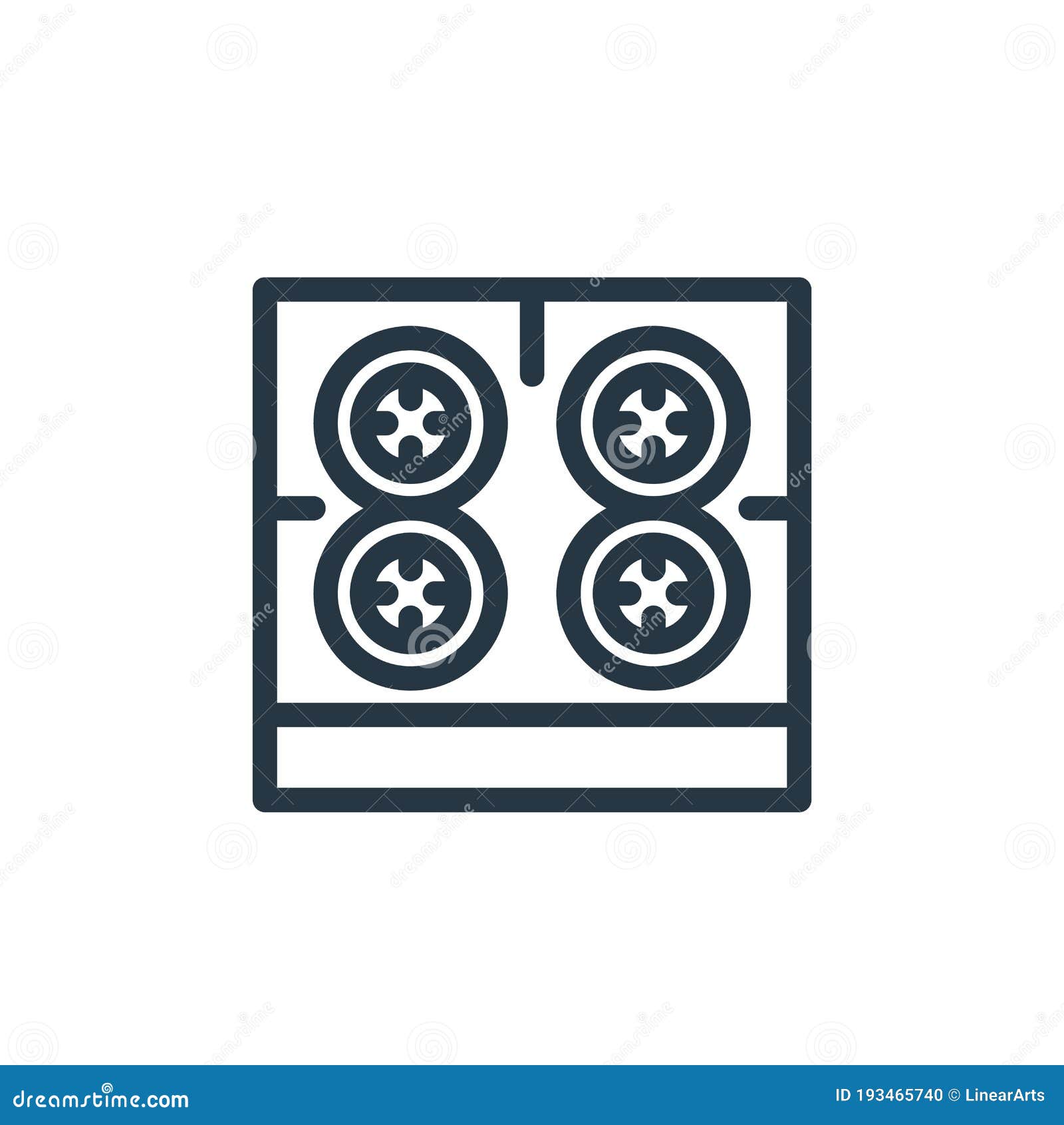 Cooking Stove Icon Vector From Kitchen Concept. Thin Line Illustration ...