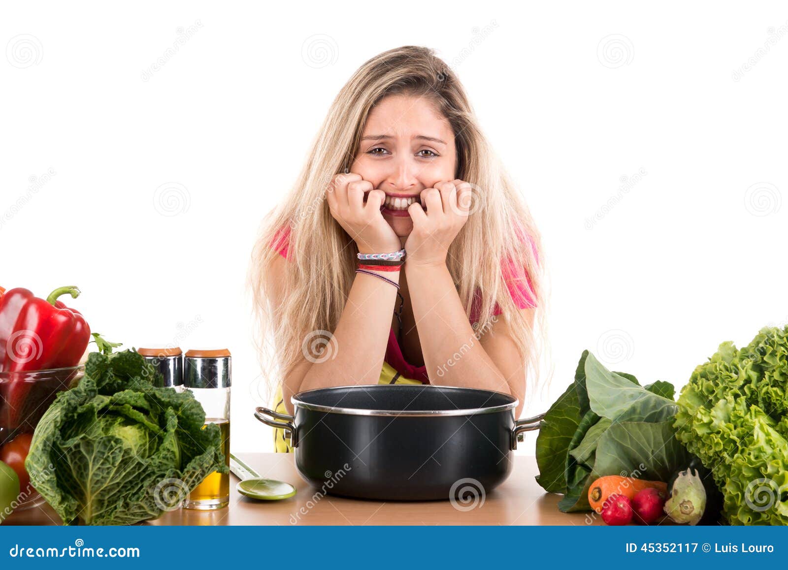 Cooking stress stock image. Image of salad, preparing - 45352117