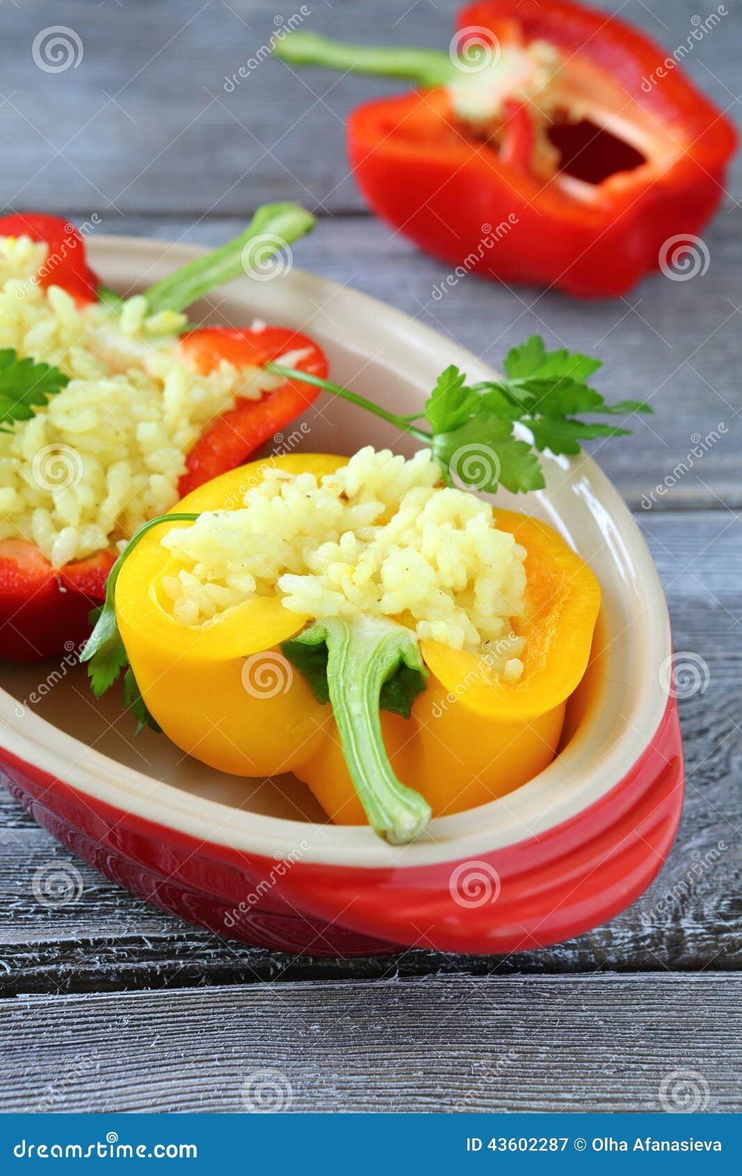 Cooking stuffed peppers stock image. Image of appetizer - 43602287