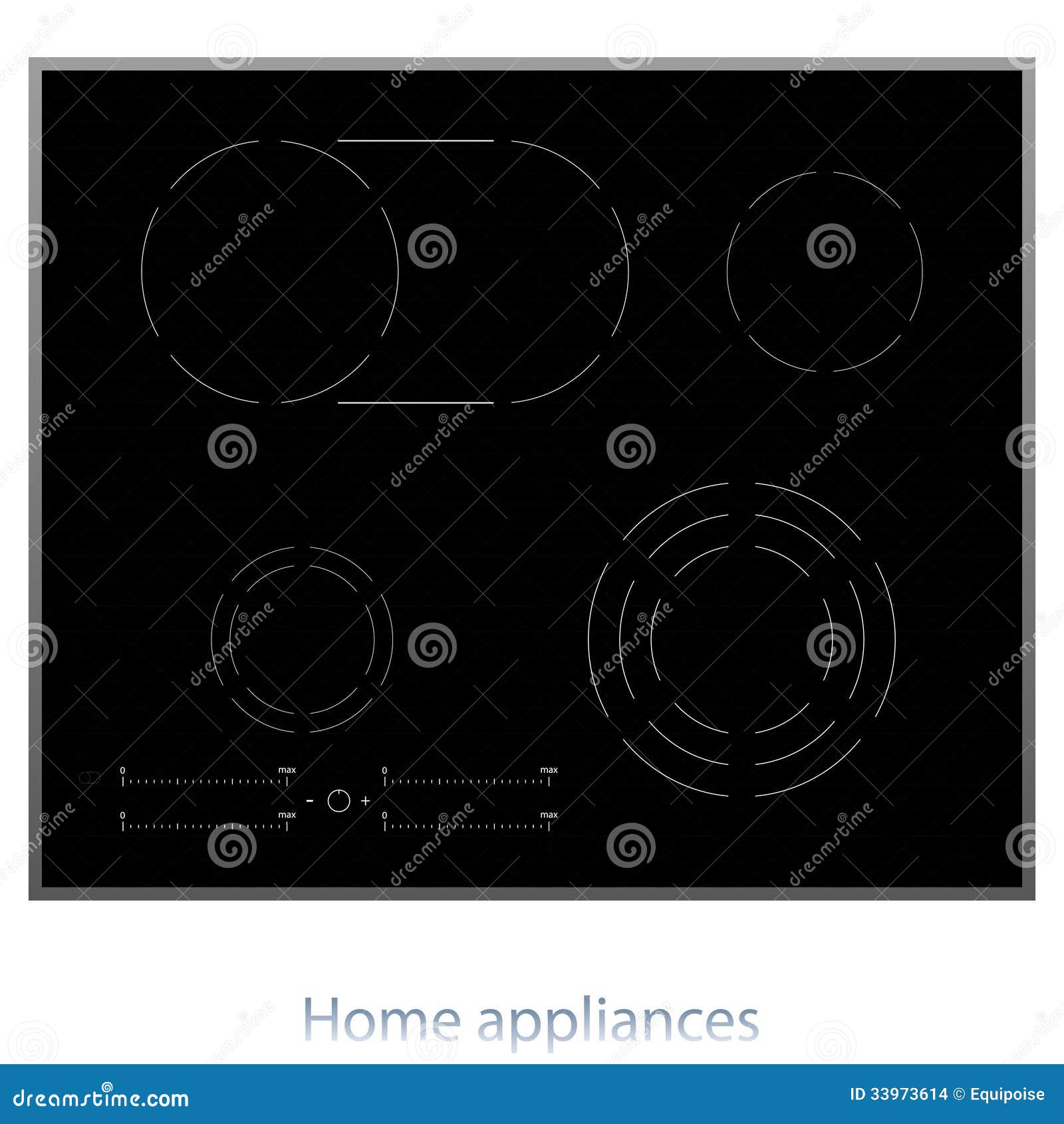 Cooktop Surface Vector Cartoon Set Icon. Vector Illustration Electric ...