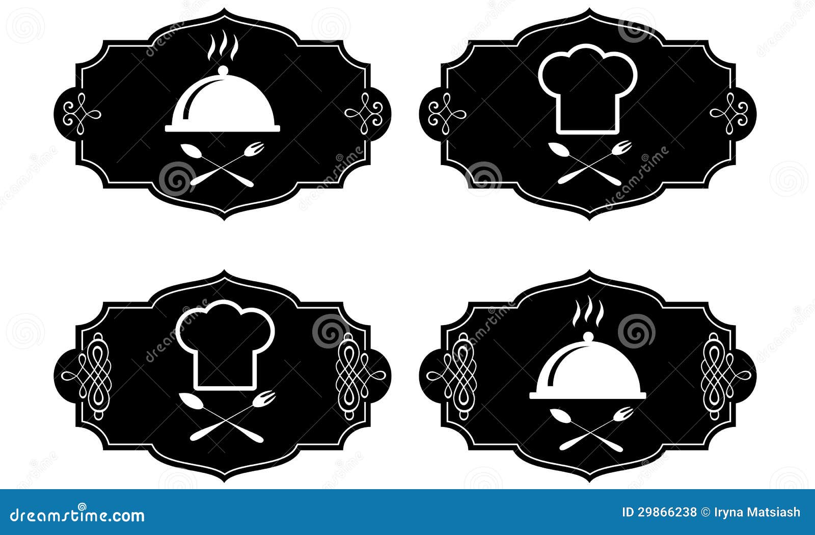 Cooking Symbols, Collection Stock Illustration - Illustration of drink ...