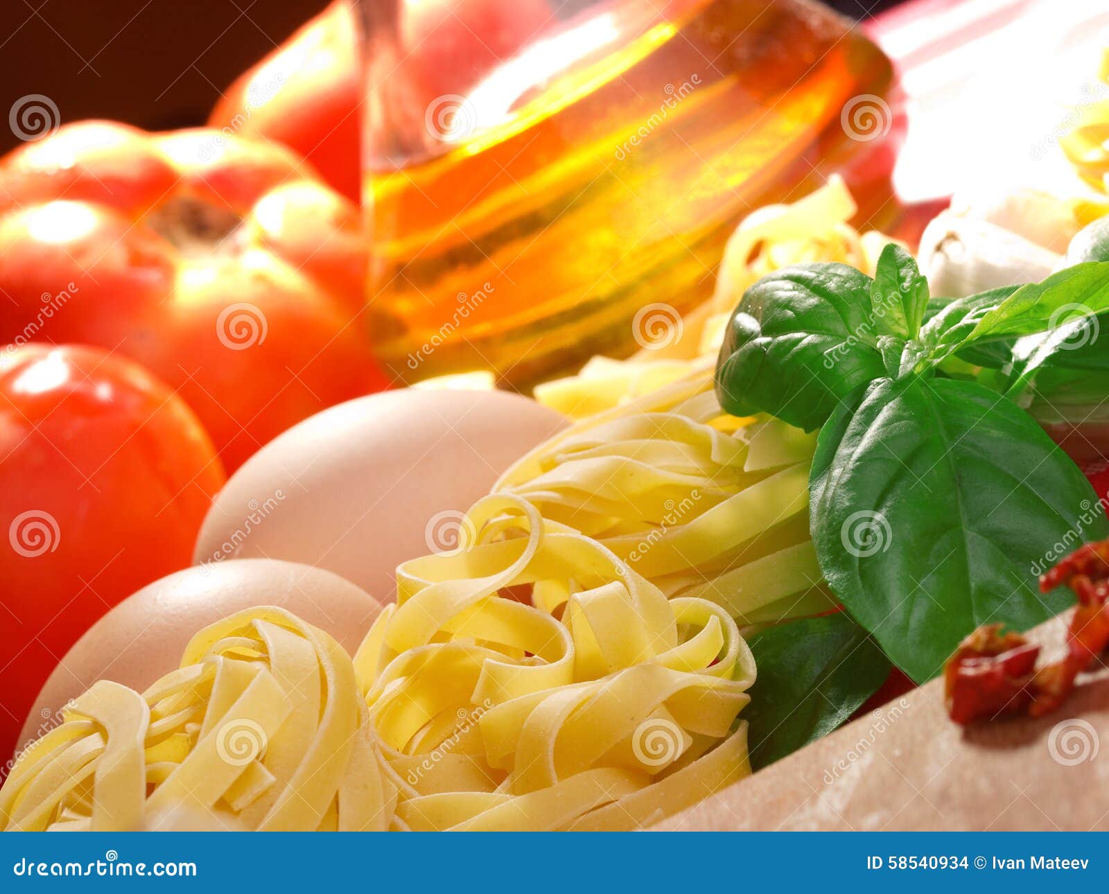 Cooking tagliatelle stock photo. Image of cheese, bright - 58540934